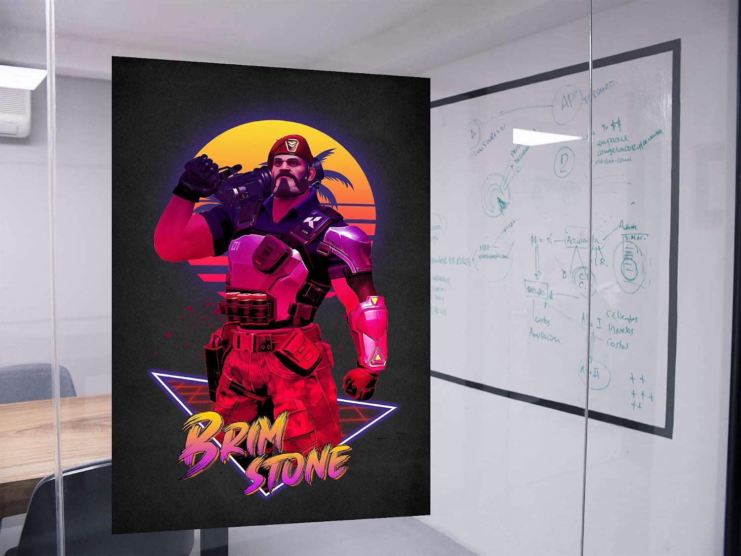 VNADes Valorants Brimstone Retro For Fan Video Game Wall Art Poster ...