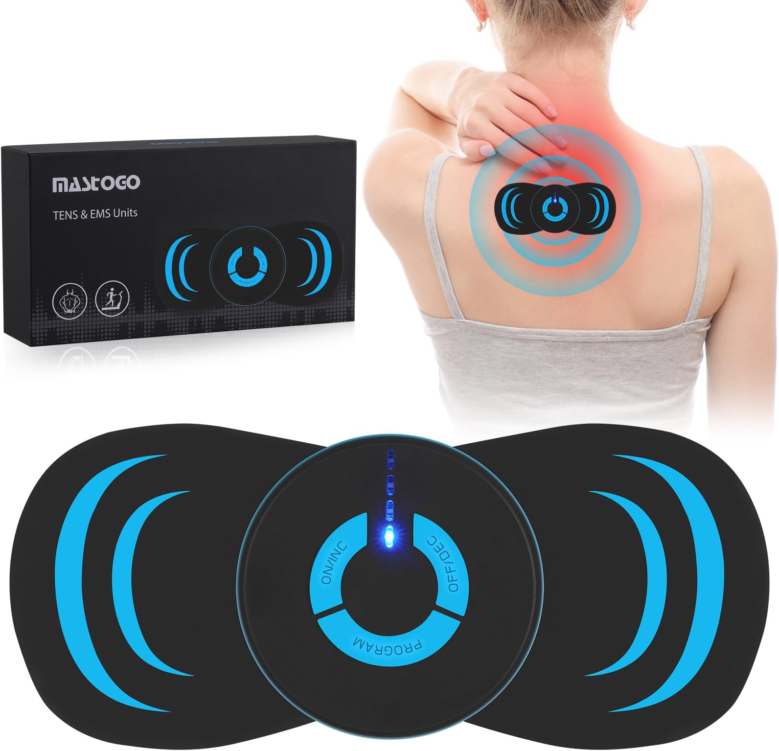 Amazon.com: MASTOGO Wireless TENS Unit, 6 Modes 10 High Frequency ...