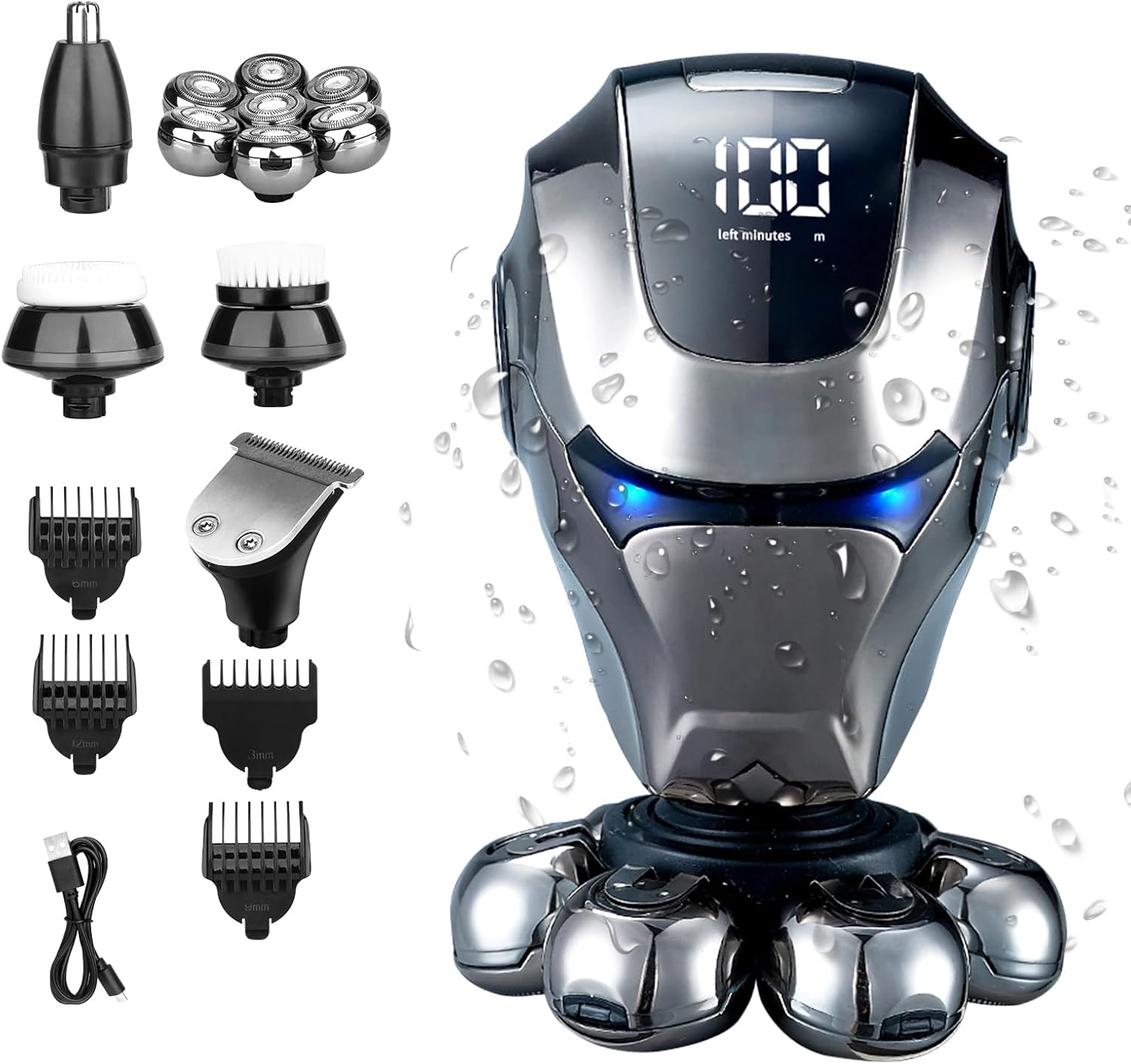Amazon.com: Upgrade 7D Electric Head Shaver for Bald Men, 6 in 1 ...