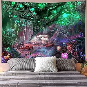 Amazon.de: Arawat Wandteppich Baum des Lebens Wandtuch Lebensbaum Psychedelic Wandteppich Baum ...