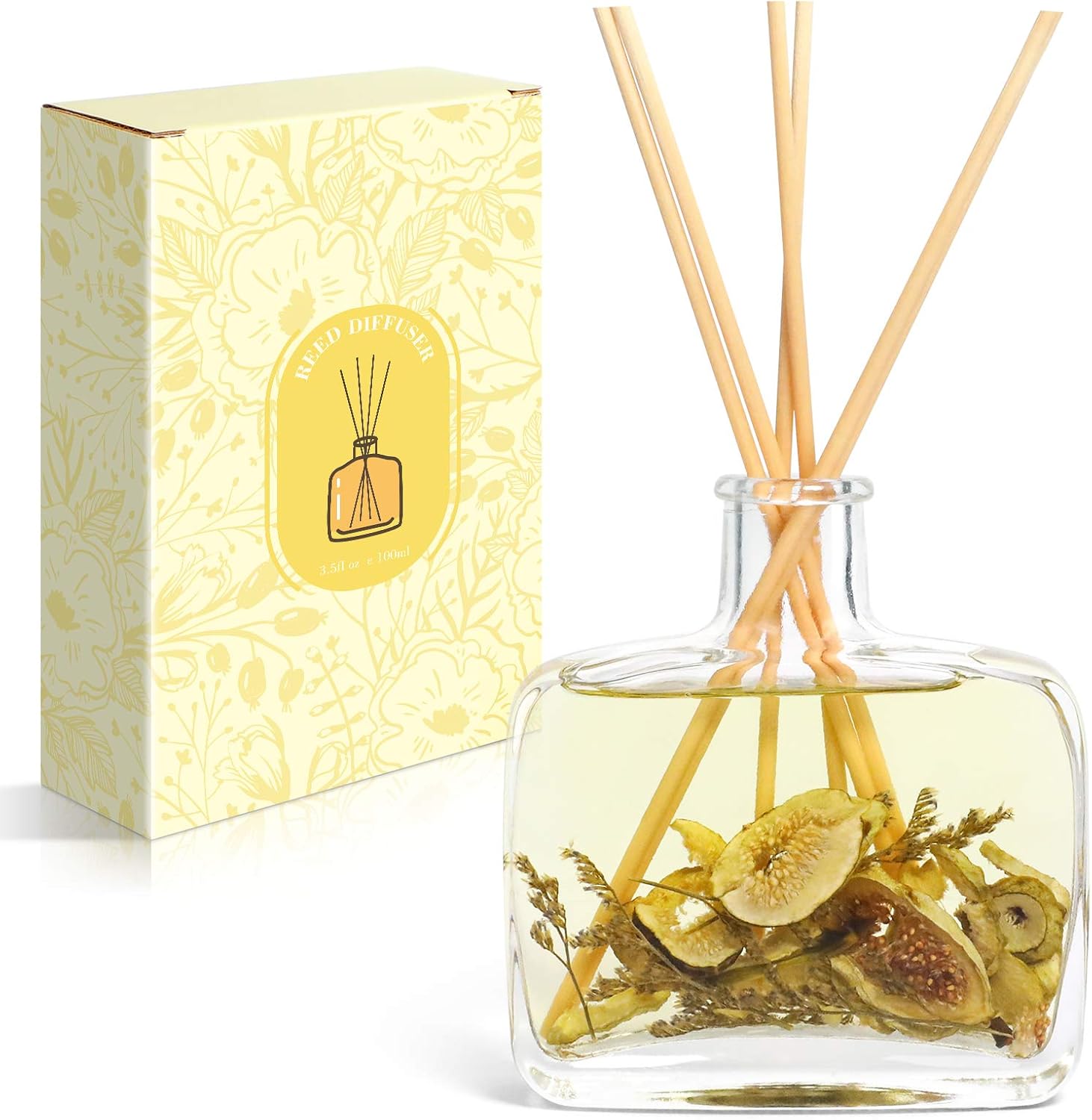 Reed Diffuser with 6 Rattan Sticks, 100ml Reed Diffuser Home Decor ...