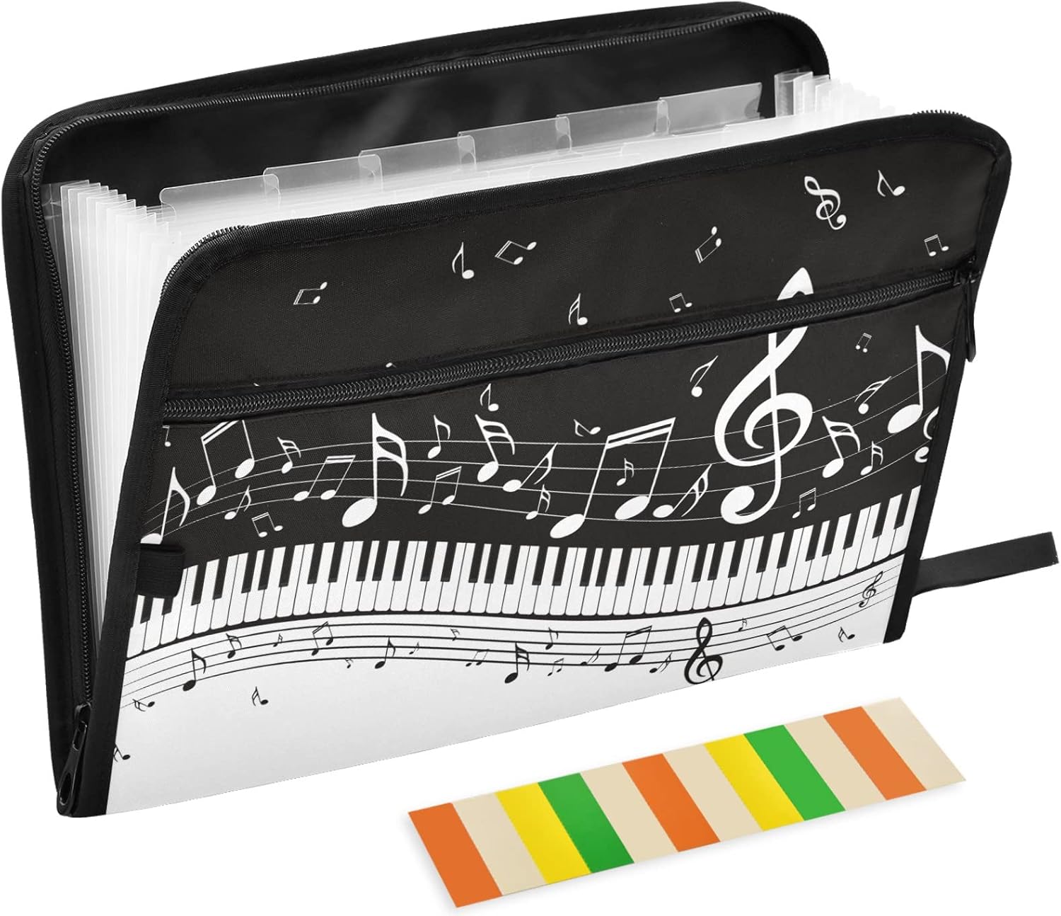 Amazon.com : ZZKKO Music Note 13 Pockets Expanding File Folder with ...