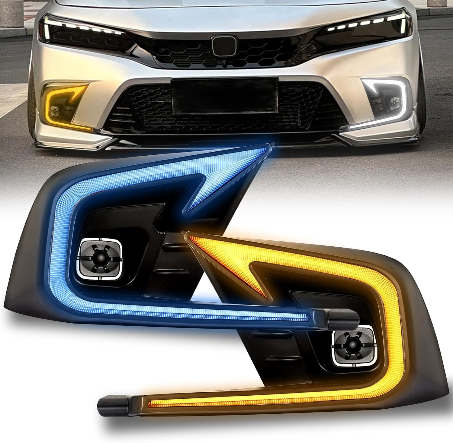 Amazon.com: Fog Lights Assembly DRL for 2022 2023 2024 Honda Civic 11th ...