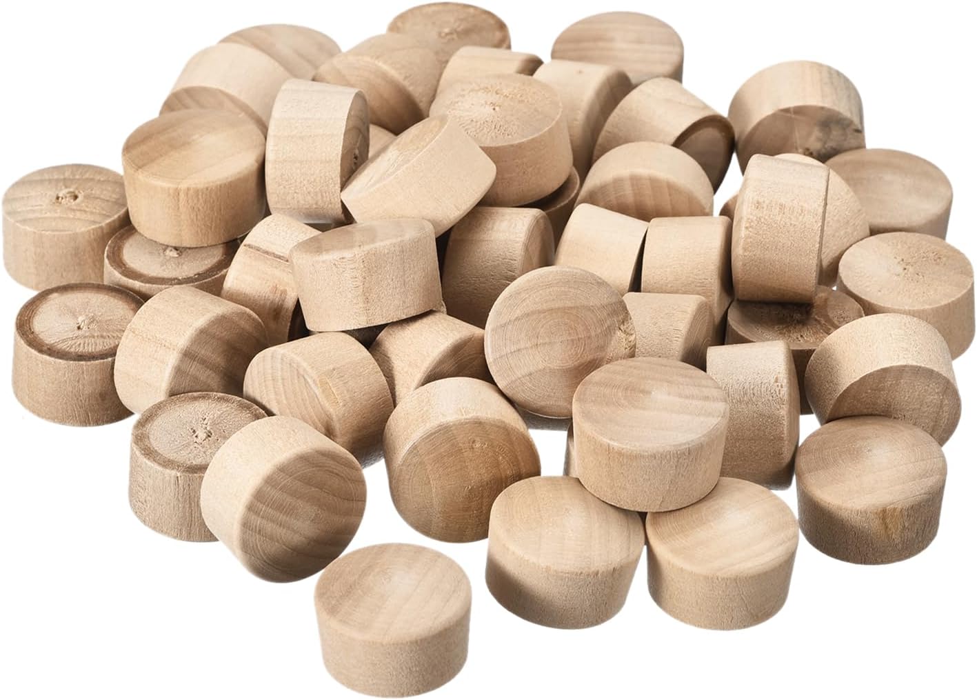 sourcing map 50Pcs Wood Button Top Plugs, 29/32 Inch Round Head Wood ...