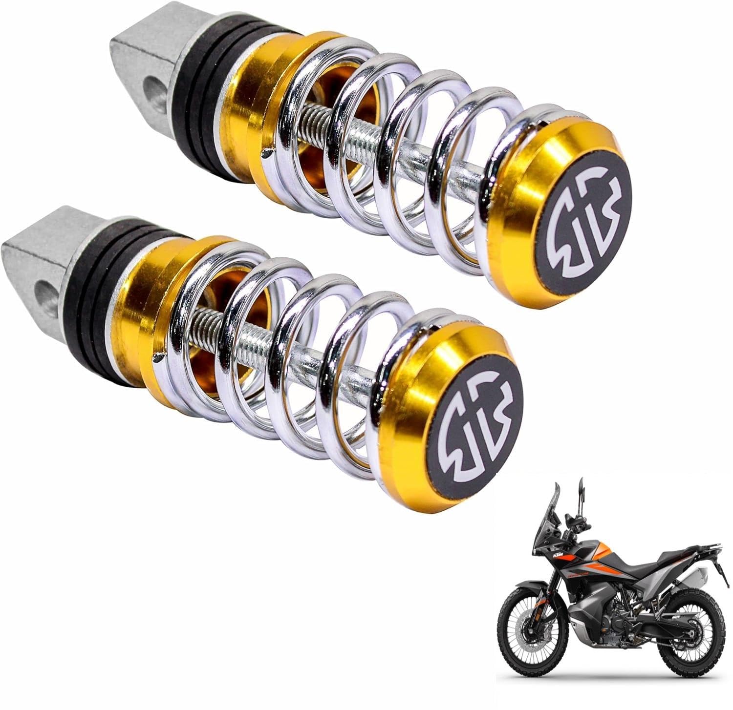 GadiParts Bike Universal Stylish Heavy Duty Aluminium Spring Coil Bike ...