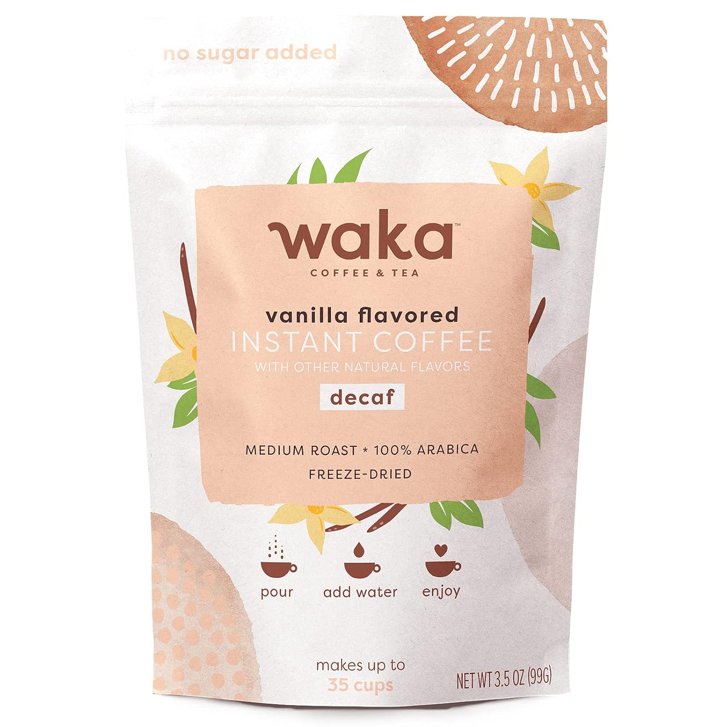 Amazon.com : Waka Quality Instant Coffee — Decaffeinated Medium Roast ...