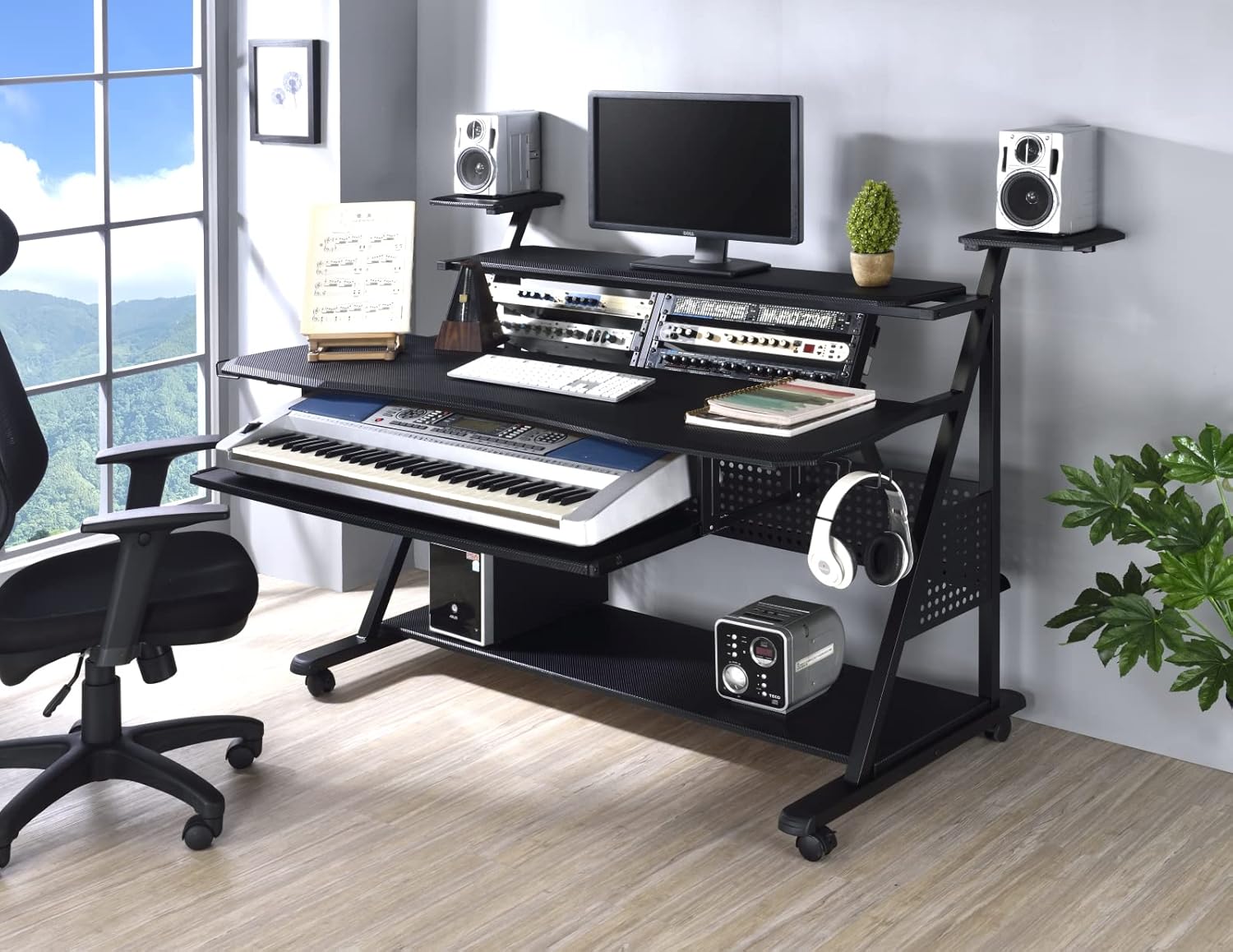 Amazon.com: LIBOOI Studio Desk for Recording Music, Producer Desk for ...