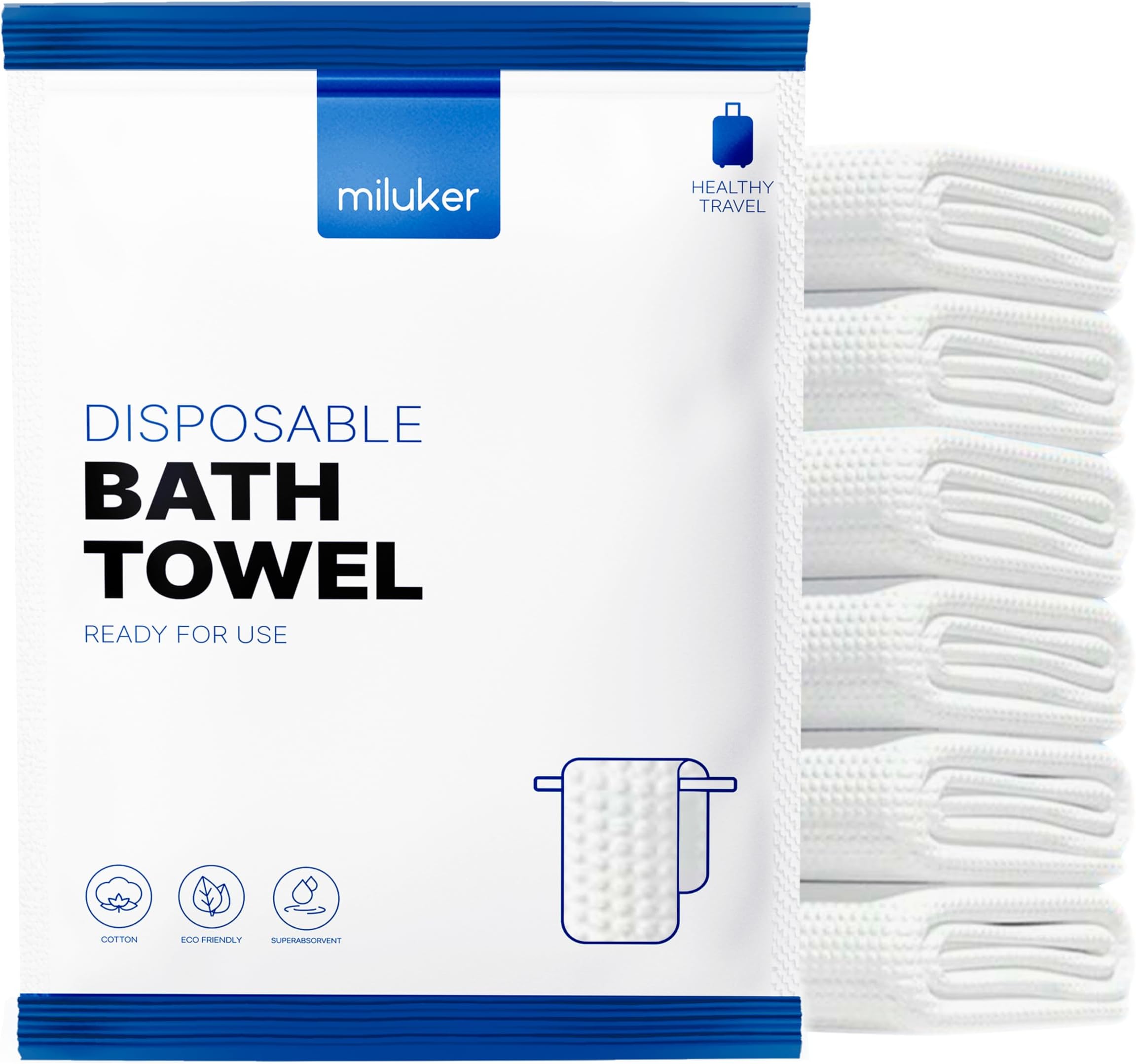 Amazon.com: KLEENDOL Disposable Bath Towels Portable Soft Cotton Towel ...