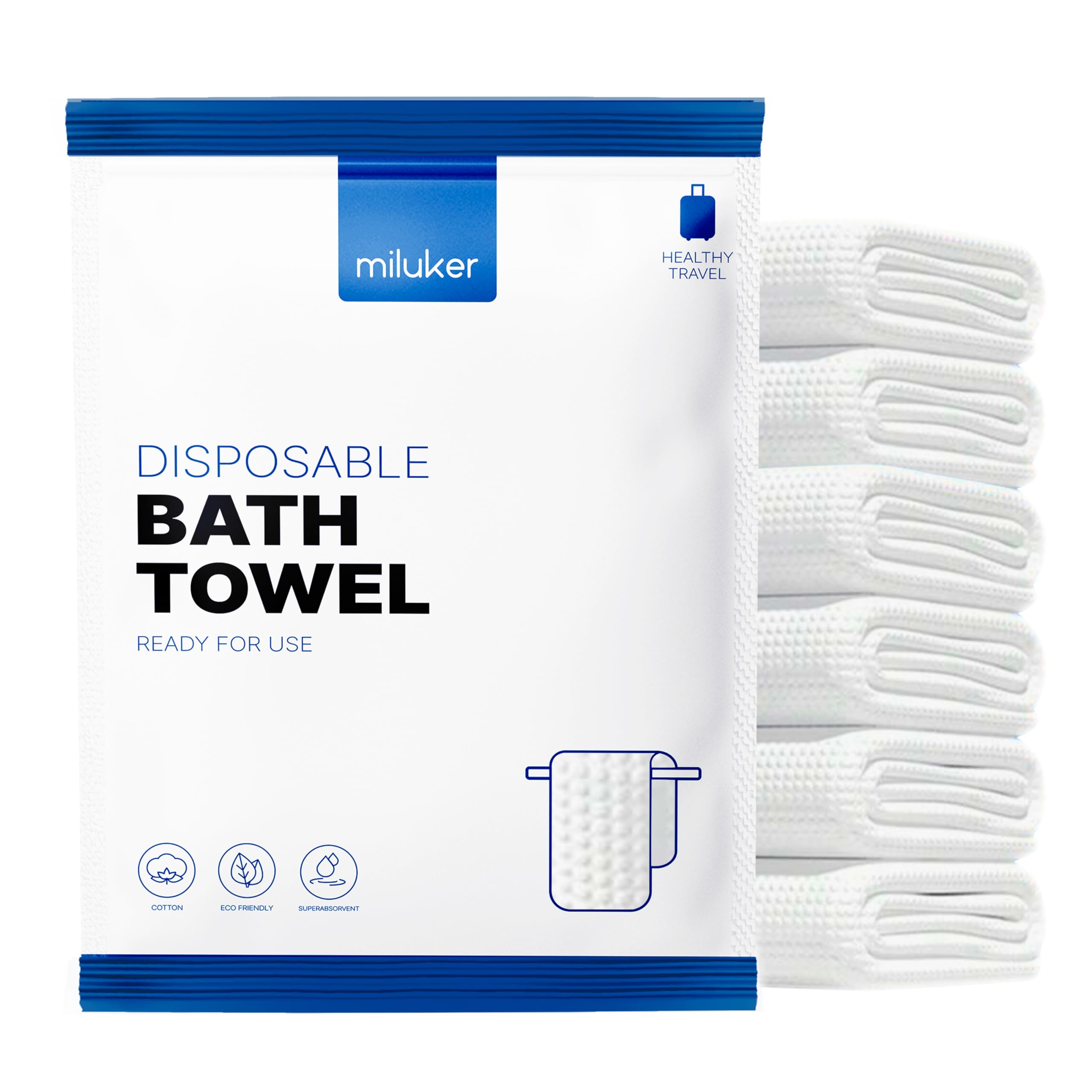 Amazon.com: Miluker Disposable Bath Towels for Travel - Disposable ...