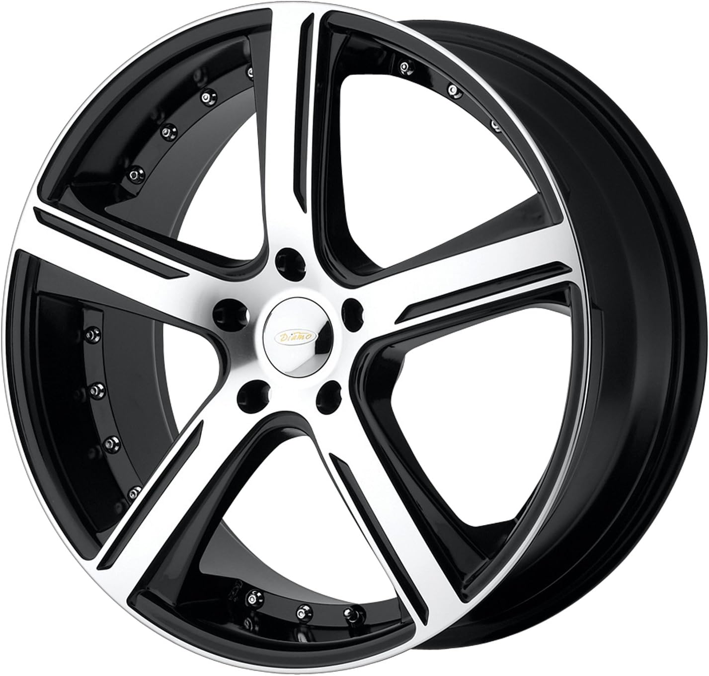 Amazon.com: Diamo DI037 Gloss Black Wheel with Machined (20x8.5 ...