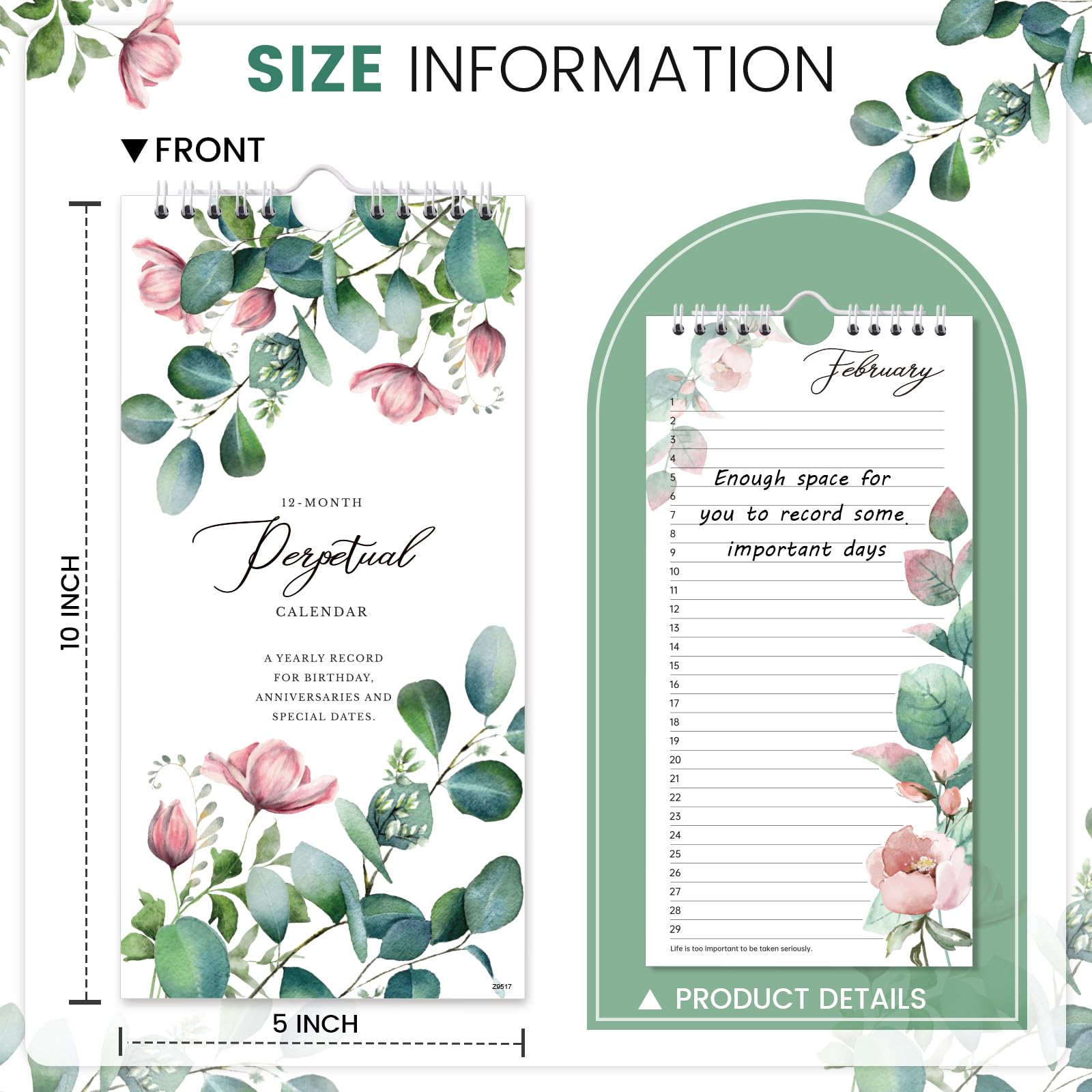 Snapklik.com : Perpetual Calendar - 12-Month Undated Calendar From Jan ...