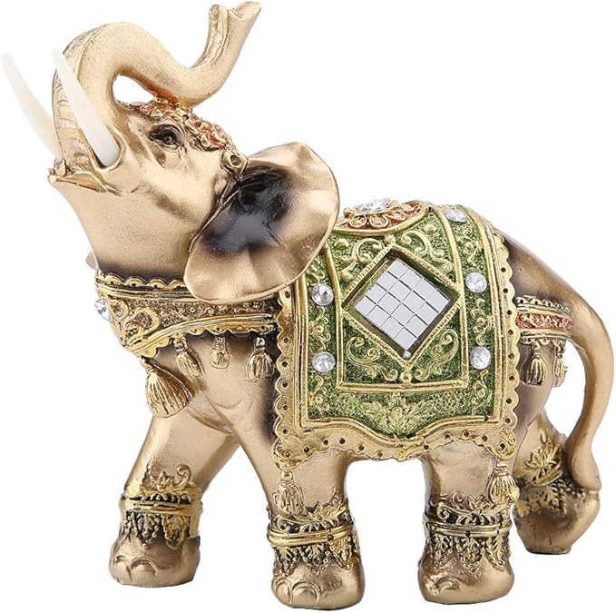 Amazon.com: Lucky Elephant Statue for Home, Shop, and Reception ...