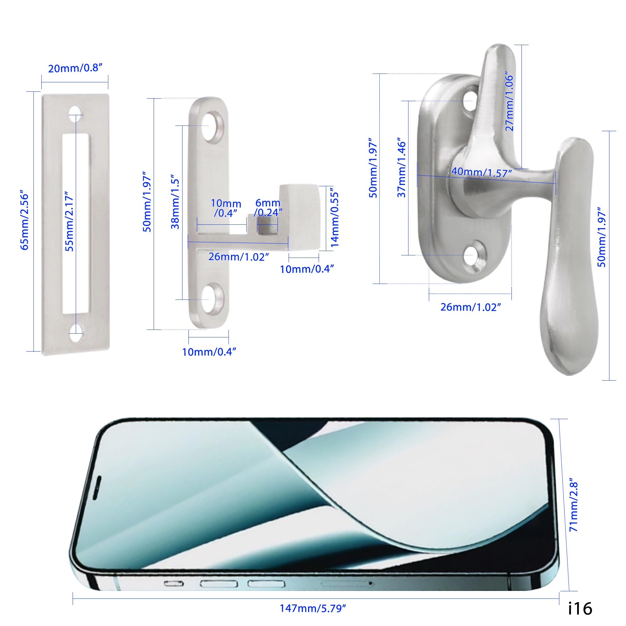 Snapklik.com : Flip Latch Lock, 360 Degree Swinging Gate Latches Door ...