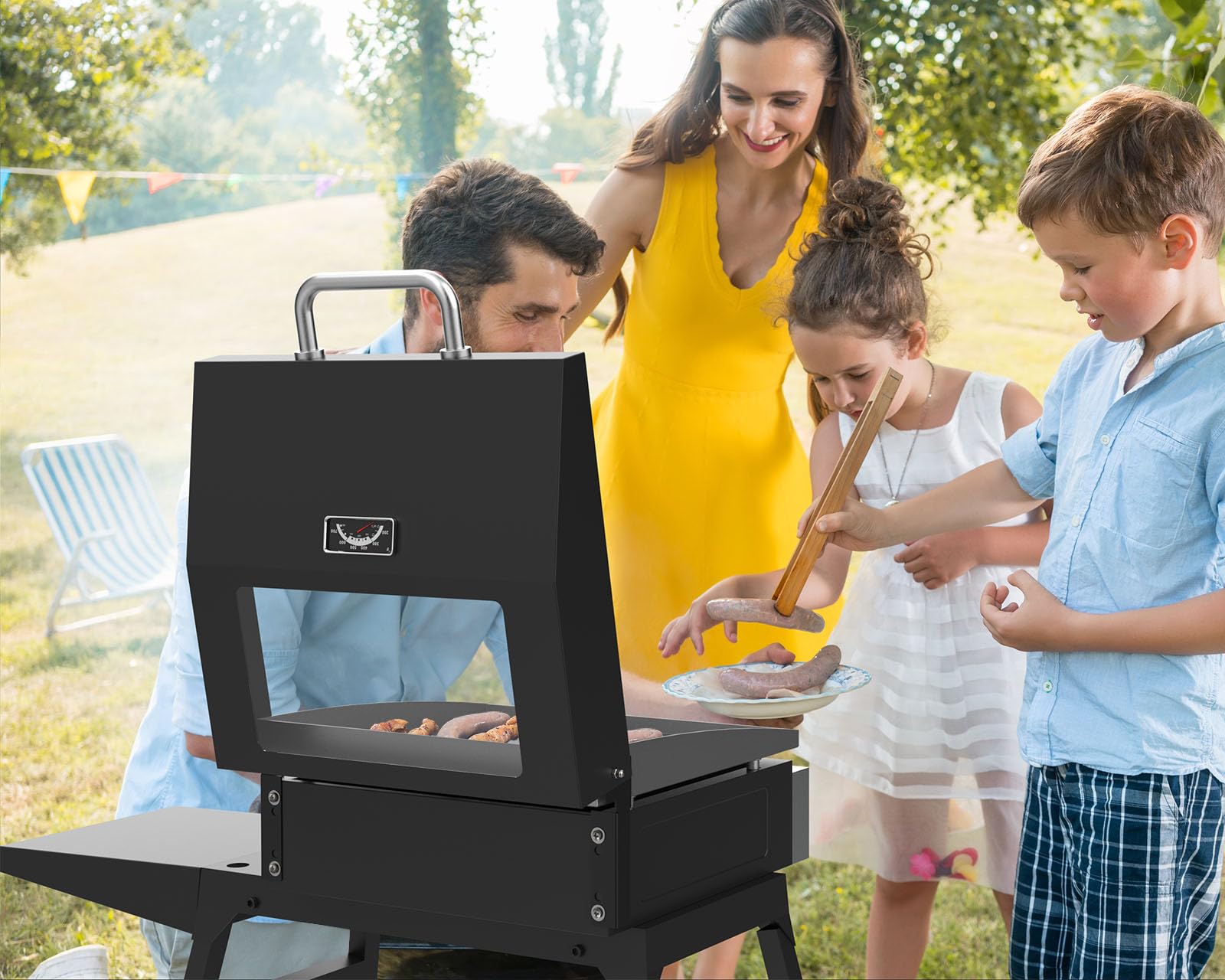 Snapklik.com : BMMXBI New Upgraded 17" Glass Hinged Griddle Lid Hood ...