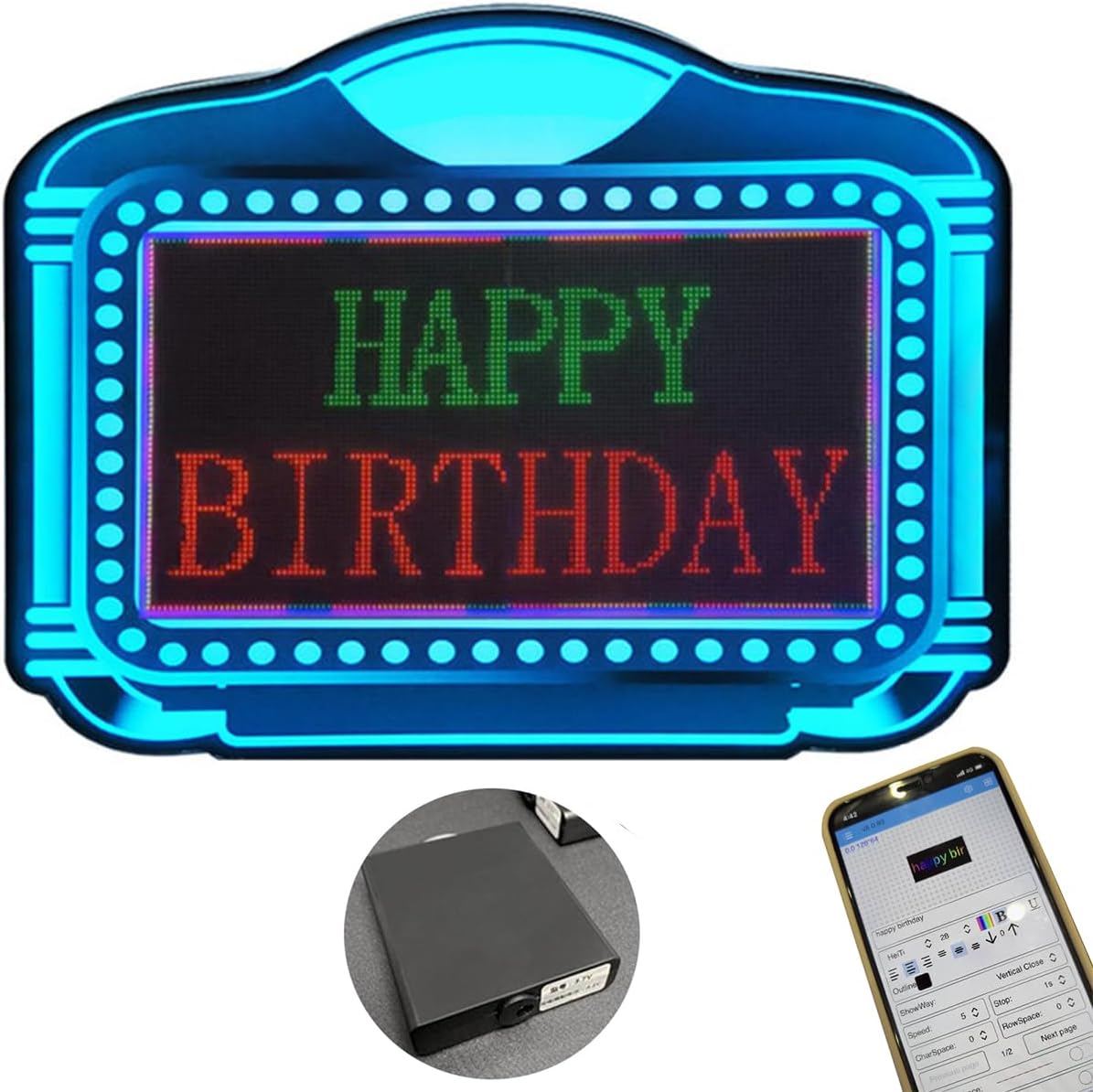 Amazon.com: LED Club Bottle Presenter RGB Color Letters Scrolling ...