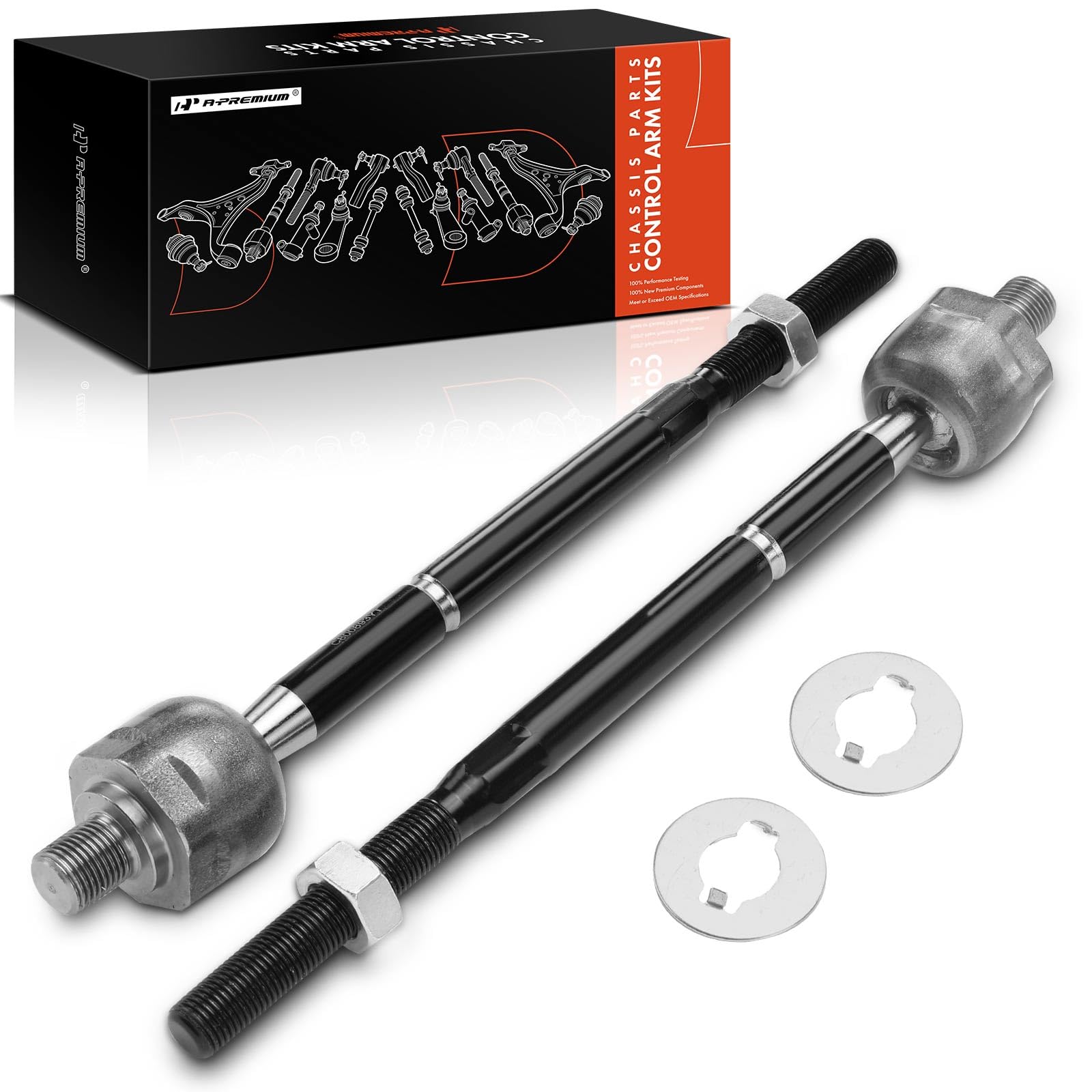 Amazon.com: A-Premium 2 x Front Inner Tie Rod Ends, Compatible with ...