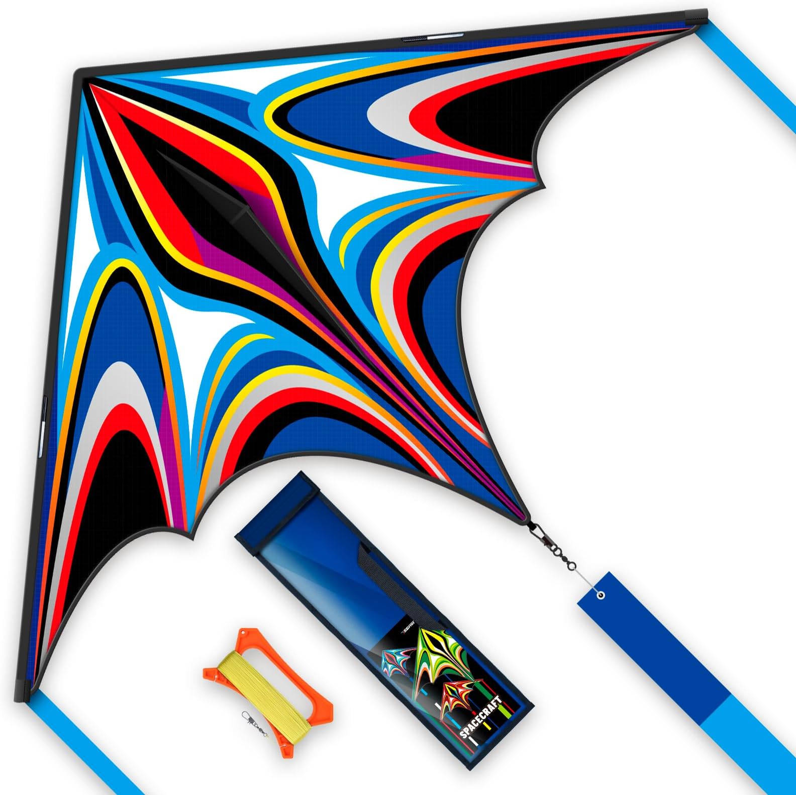 Amazon.com: In the Breeze Rainbow Conyne Delta Kite, 6-Feet,72" W x 33 ...