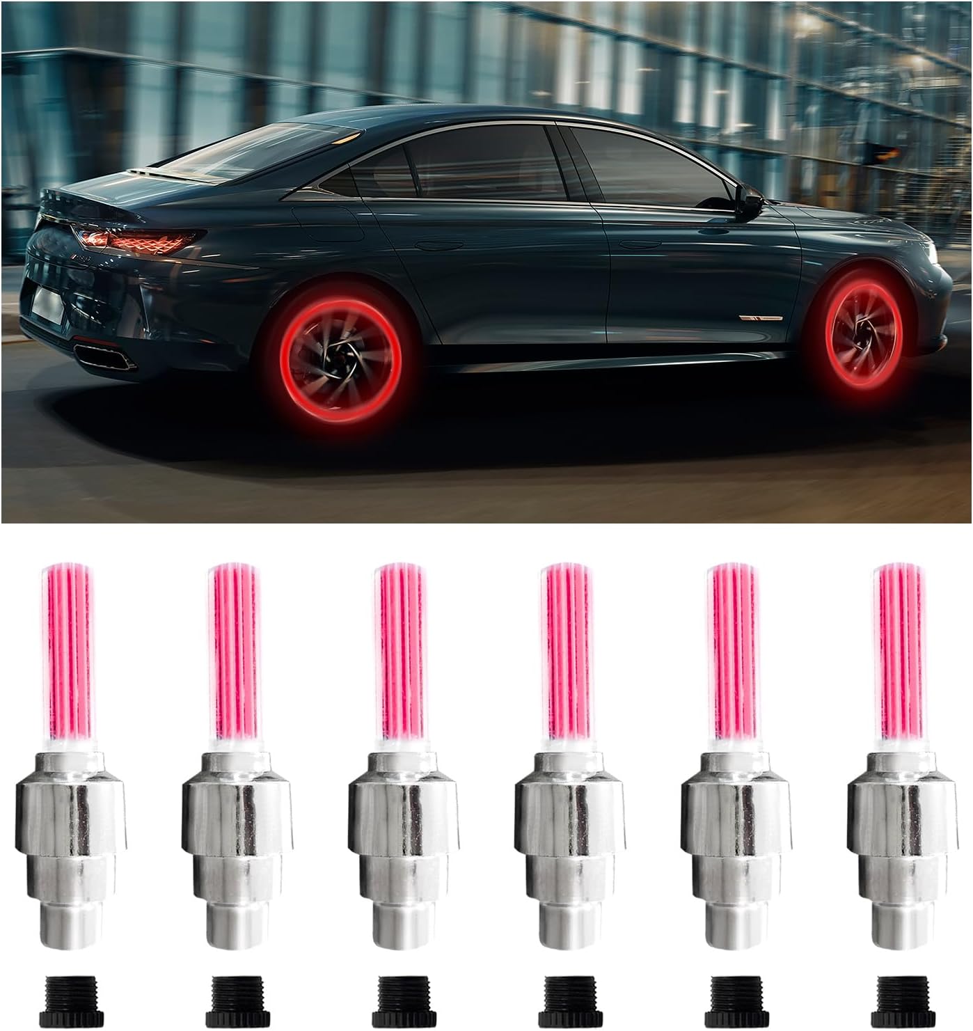 Amazon.com: Dickno 6 PCS LED Flash Tyre Wheel Lights, Waterproof Tyre ...