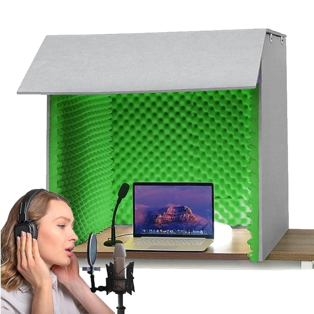 Desktop Soundproof Cover, Microphone Foam Booth Australia | Ubuy