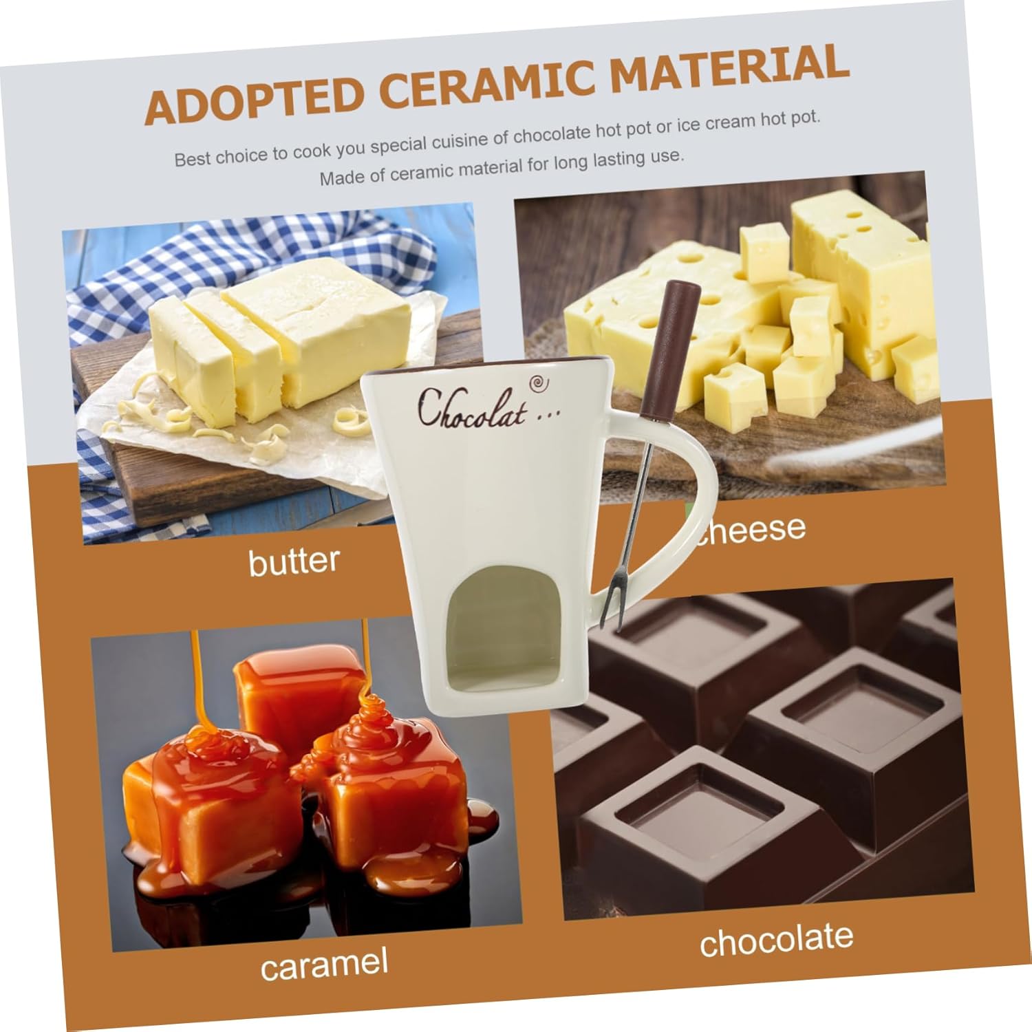 SHOWERORO 1 Unidades Personal Fondue Pot Chocolate Fondue Taza ...