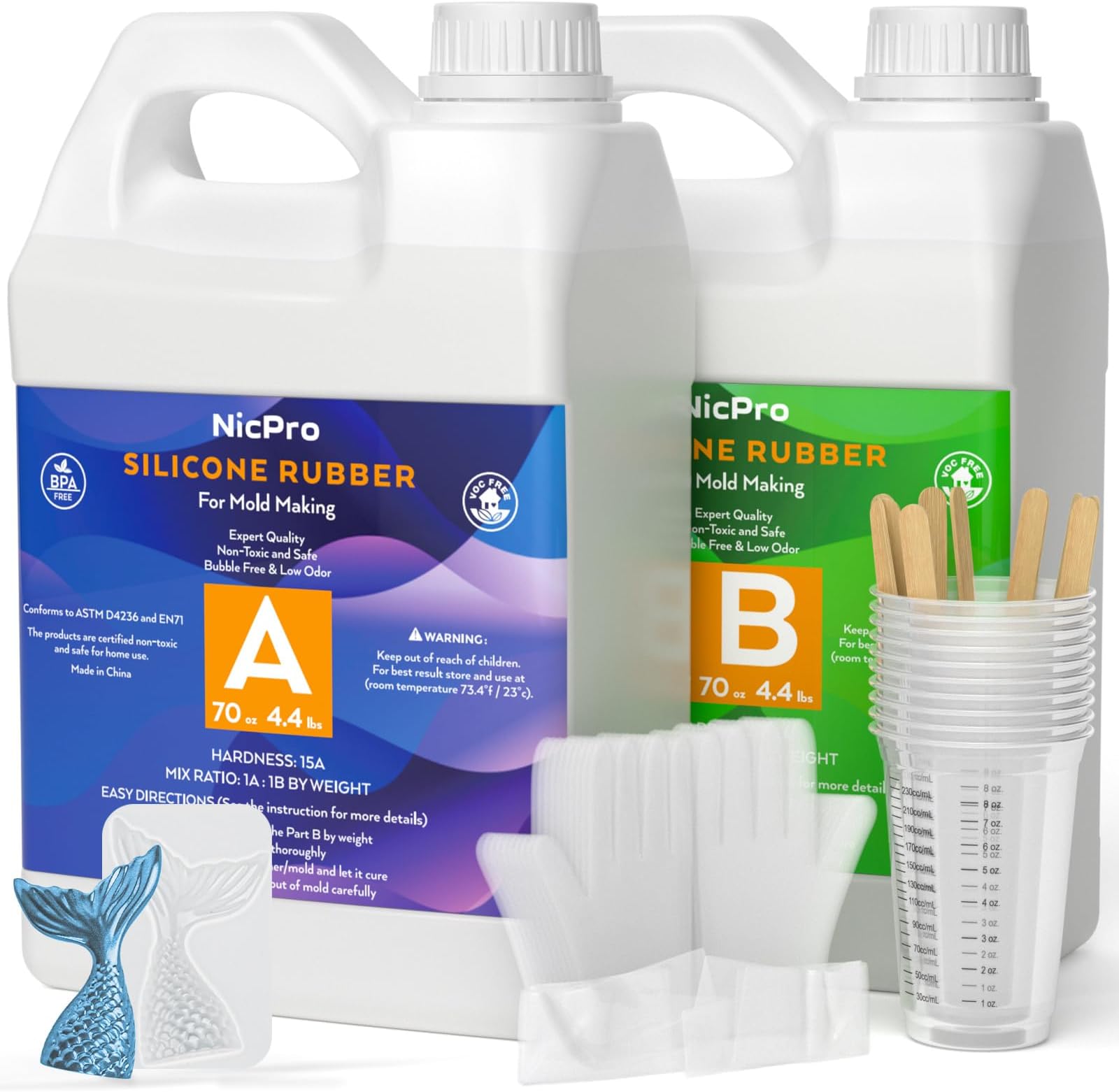 Amazon.com: Silicone Mold Making Kit – Creative Silicone Molds for Art ...