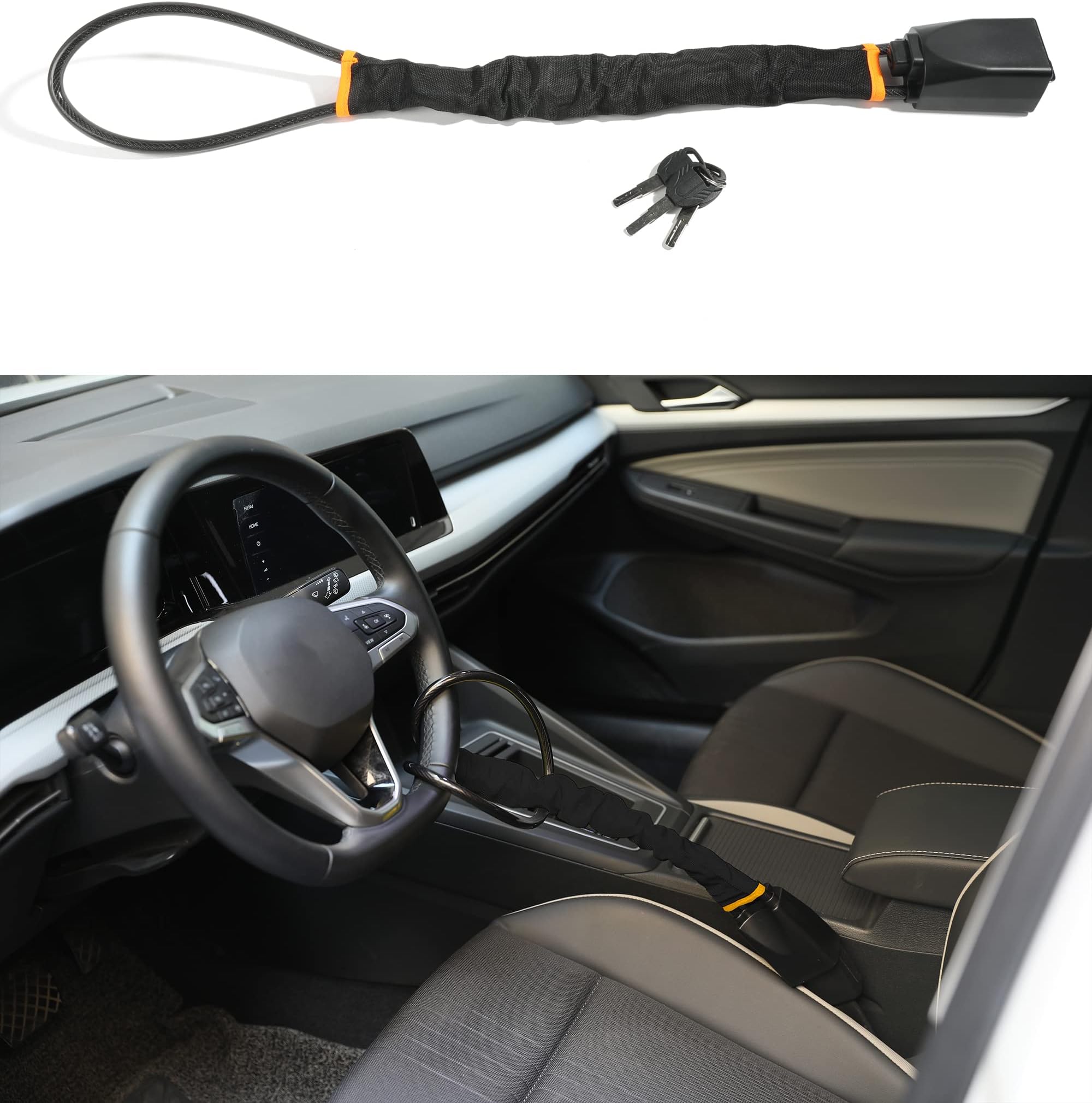 Amazon.com: Stoplock 'Pro' Car Steering Wheel Lock W/Keys HG 149-00 ...