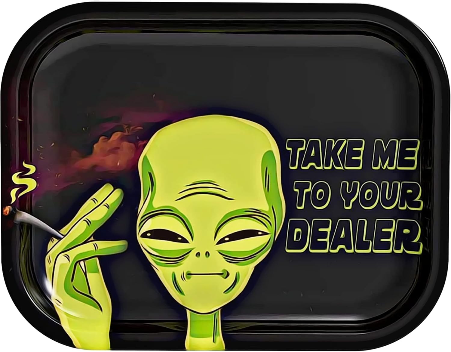 Alien Rolling Tray – Metal Rolling Smoking Tray – Funny Rolling Tray ...