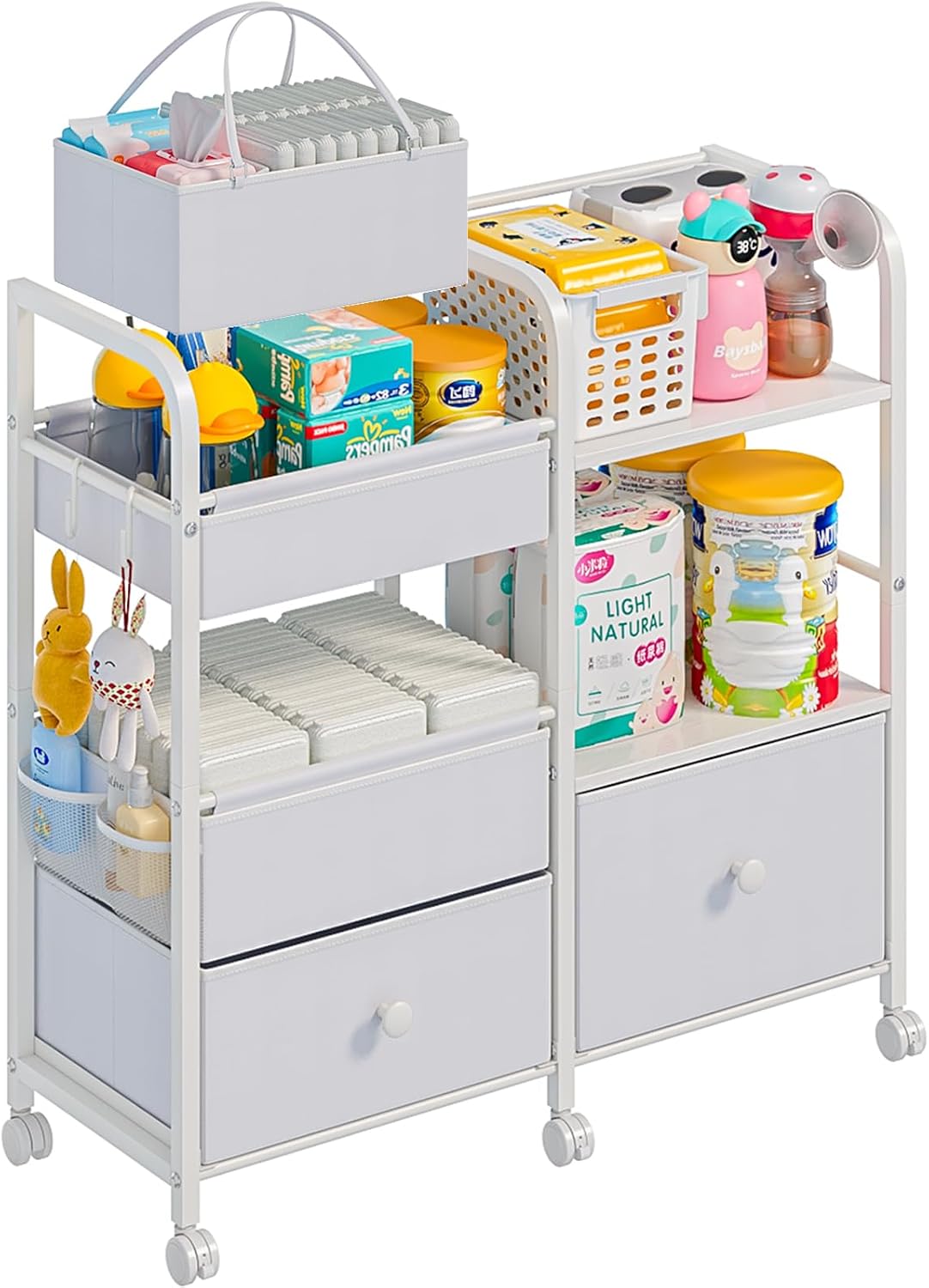 Amazon.com: Jnancun 2 In1 Baby Diaper Caddy Organizers and Storage, 3 ...