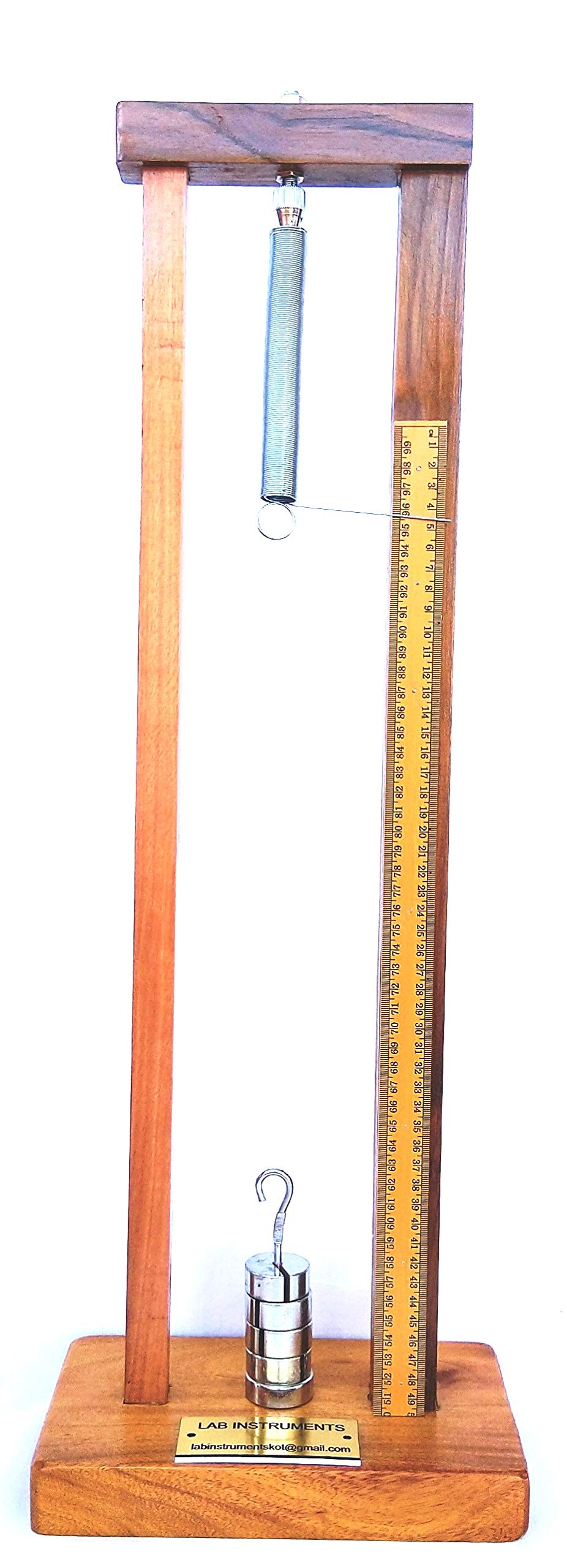 Lab Instruments Wooden Spring constant Unit with 5x100gm Weight ...