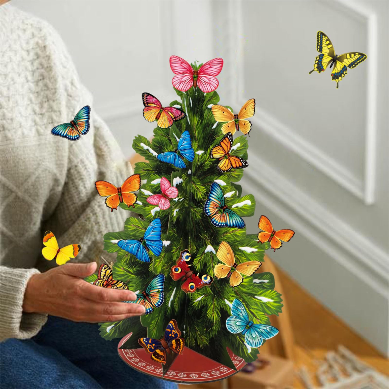 Butterfly Christmas Tree Pk 3 X 14cm Clip On Butterfly | Seasons