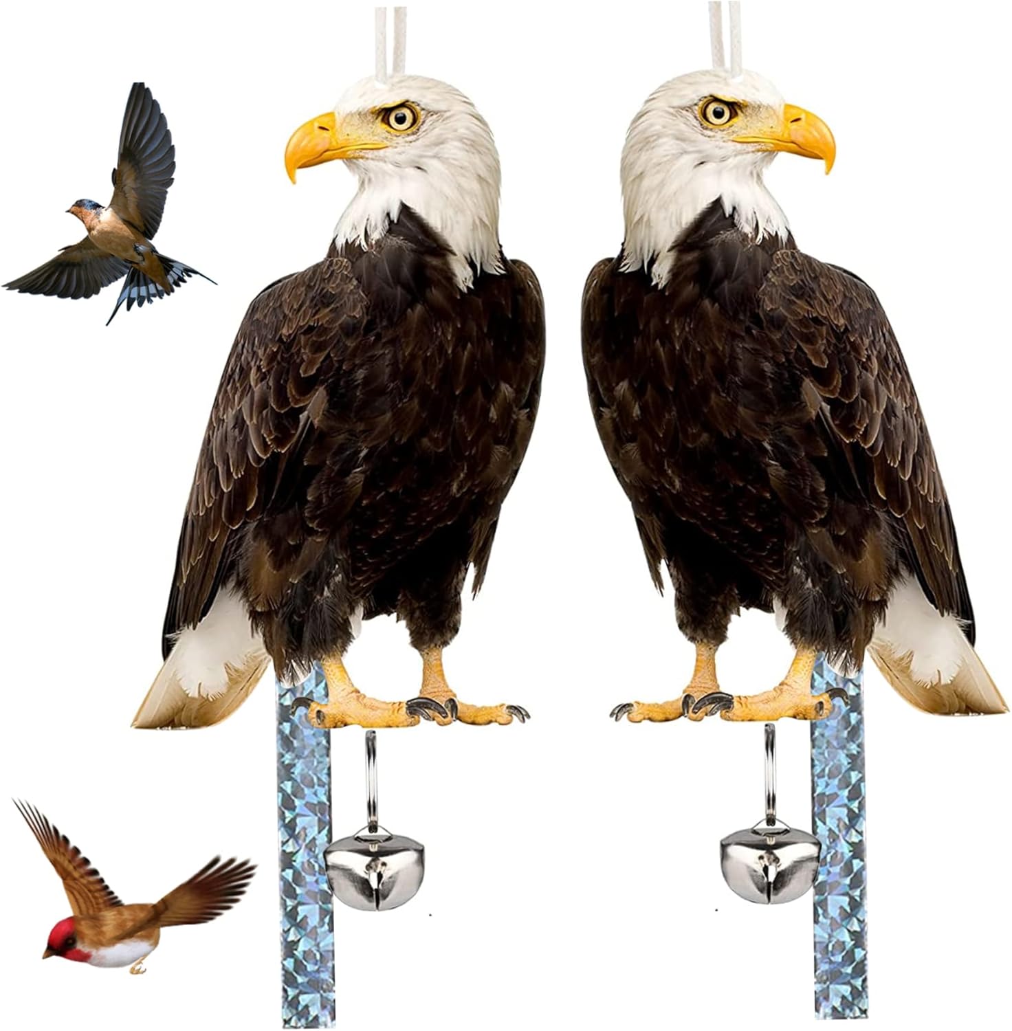 Amazon.com: Bird Deterrents for Outside, 2pcs 10.6inch Acrylic Eagle ...