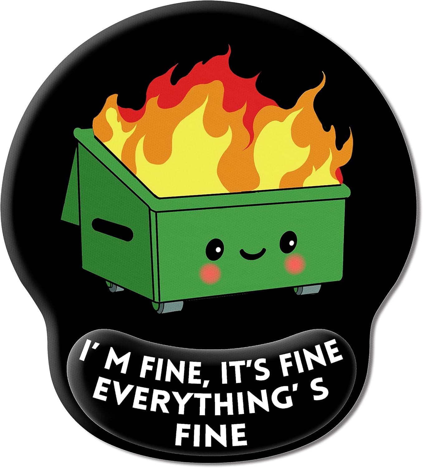 Amazon.com: Upgrade Mouse Pad with Wrist Rest, Dumpster on Fire ...