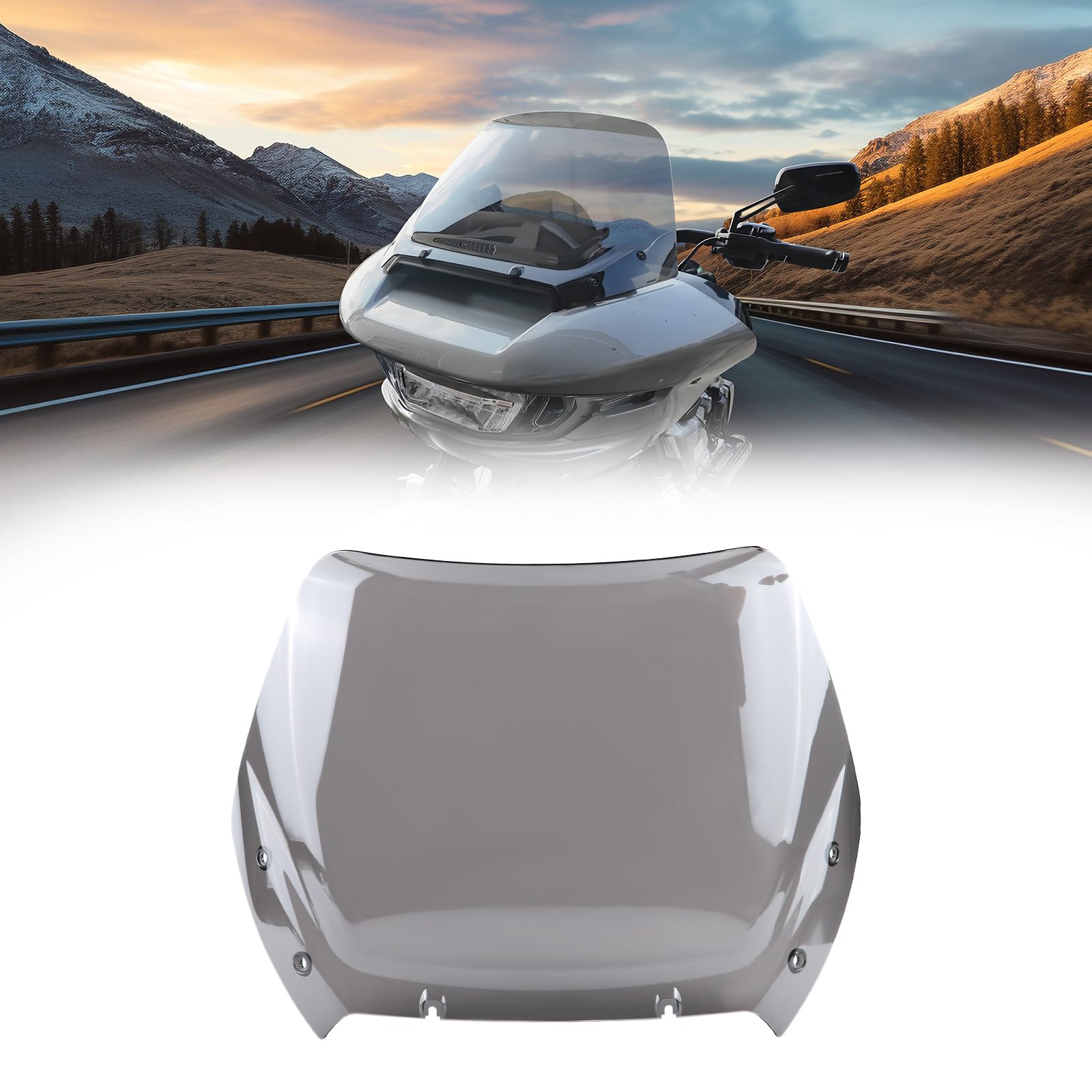 Amazon.com: 12" Windshield for Harley Road Glide CVO 2024, Dark Tinted ...