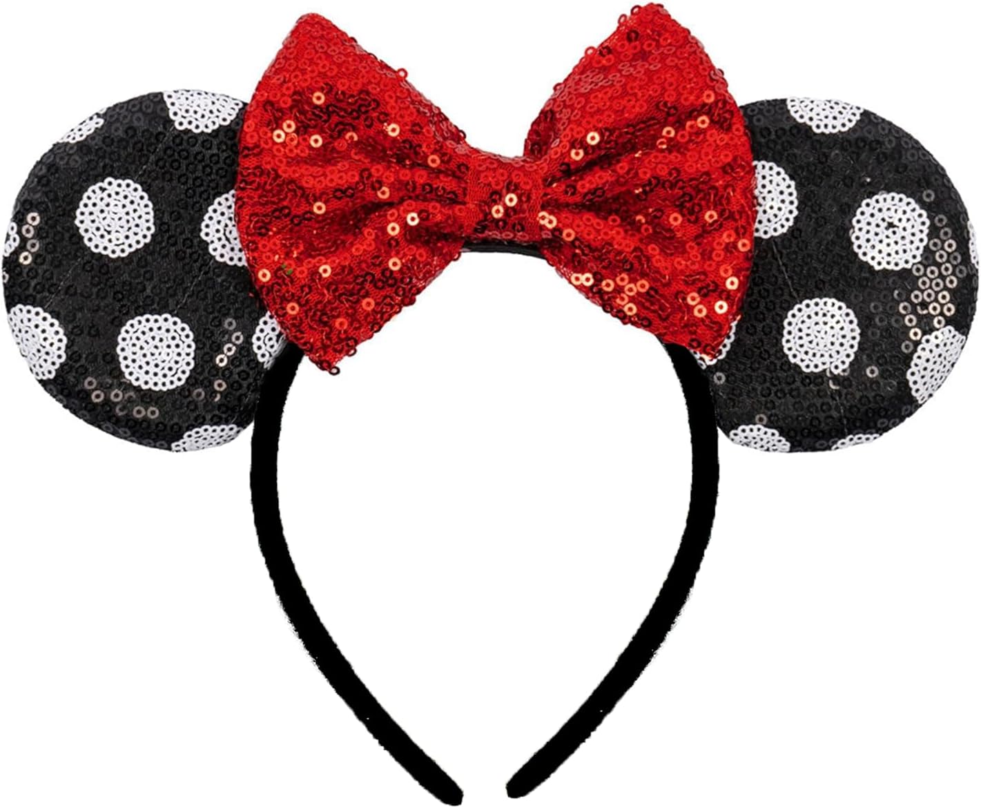 Amazon.com : XINXIYAN Glitter Sequin Mouse Ears Headbands with Bow for ...