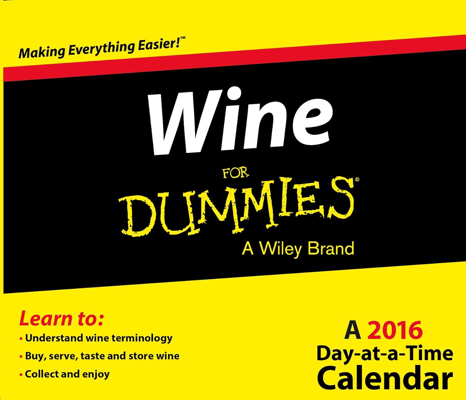 Wine for Dummies Day-at-a-time 2016 Calendar : Trends International ...
