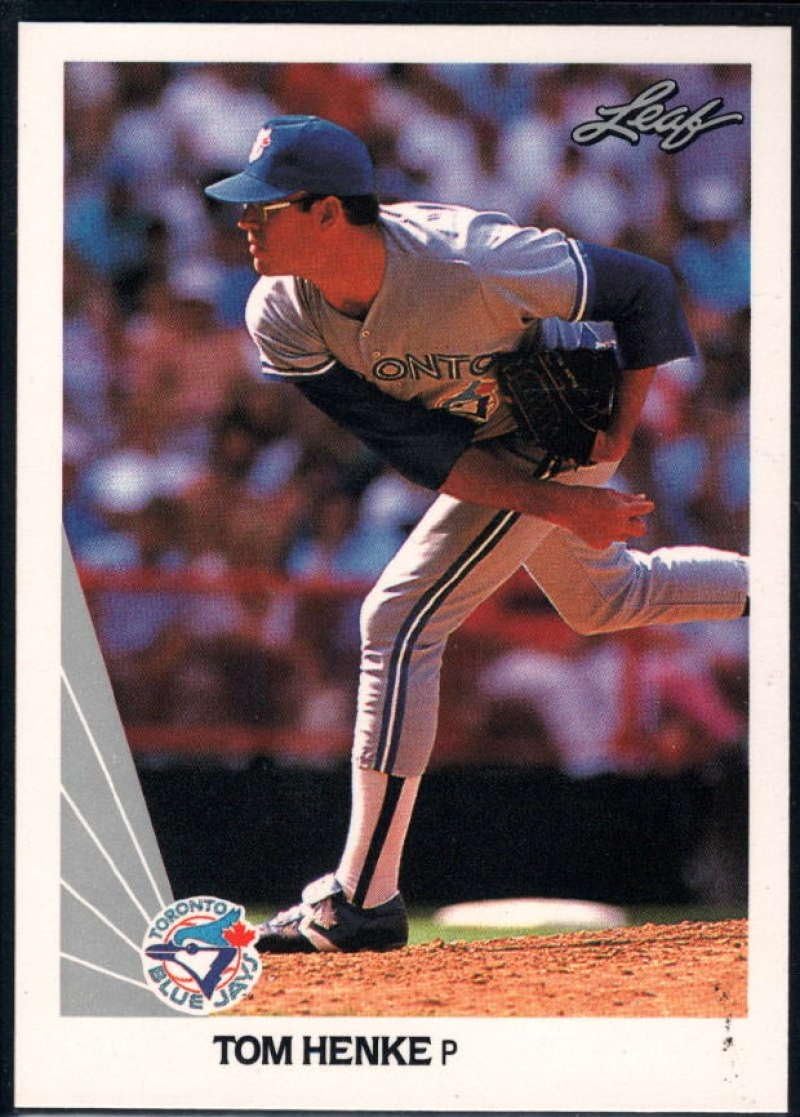 Amazon.com: 1990 Leaf Baseball #158 Tom Henke Toronto Blue Jays ...