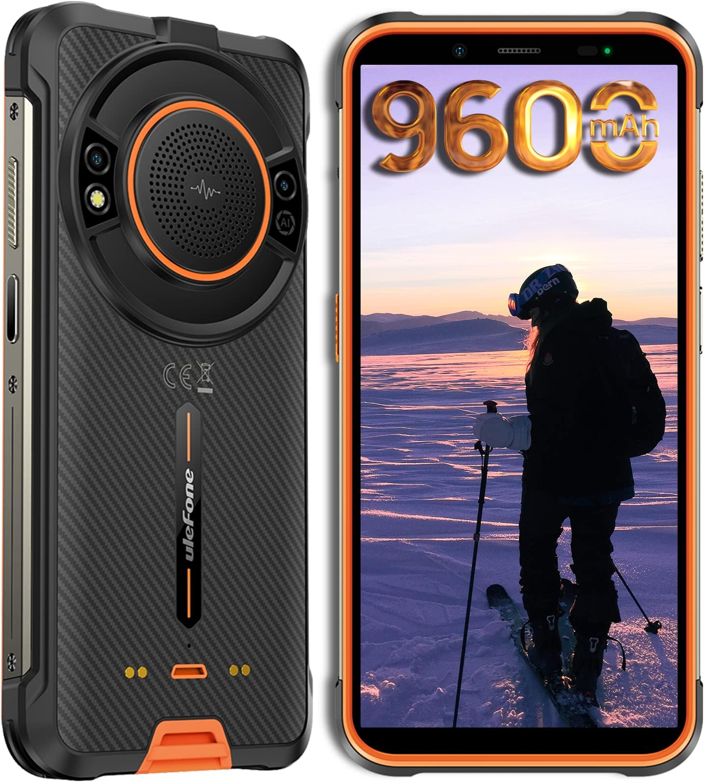 Rugged Phone, Ulefone Power Armor 16 Pro Rugged Smartphone, 9600mAh ...
