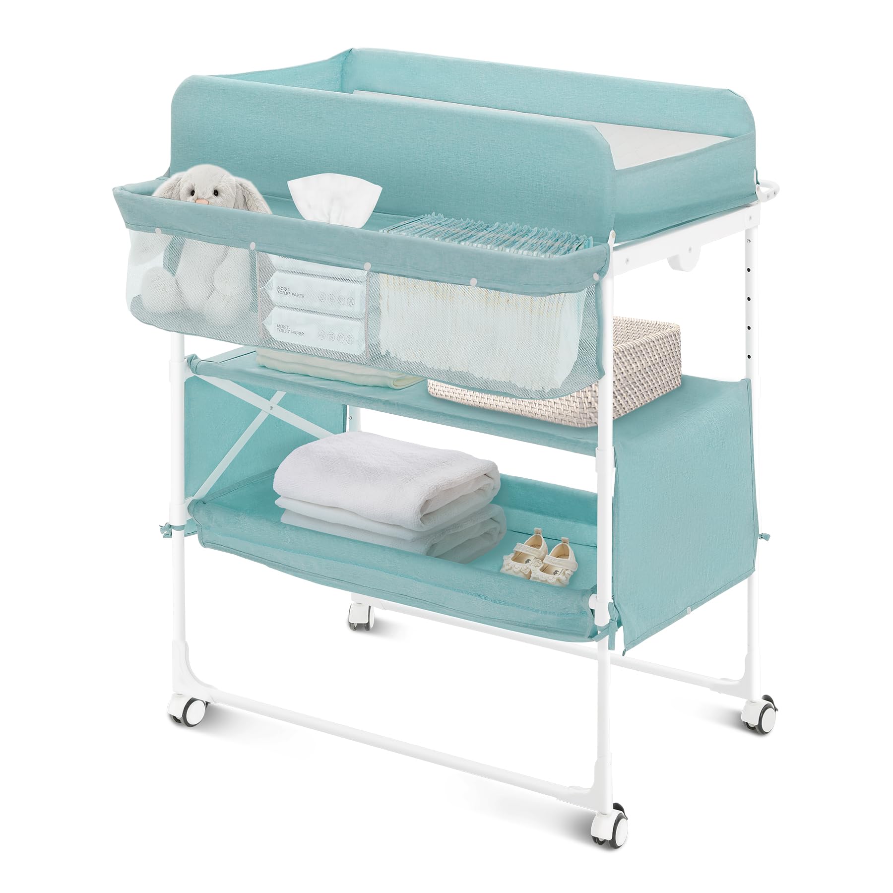 SEA PUNK Portable Baby Diaper Changing Table, Foldable Diaper Changing ...
