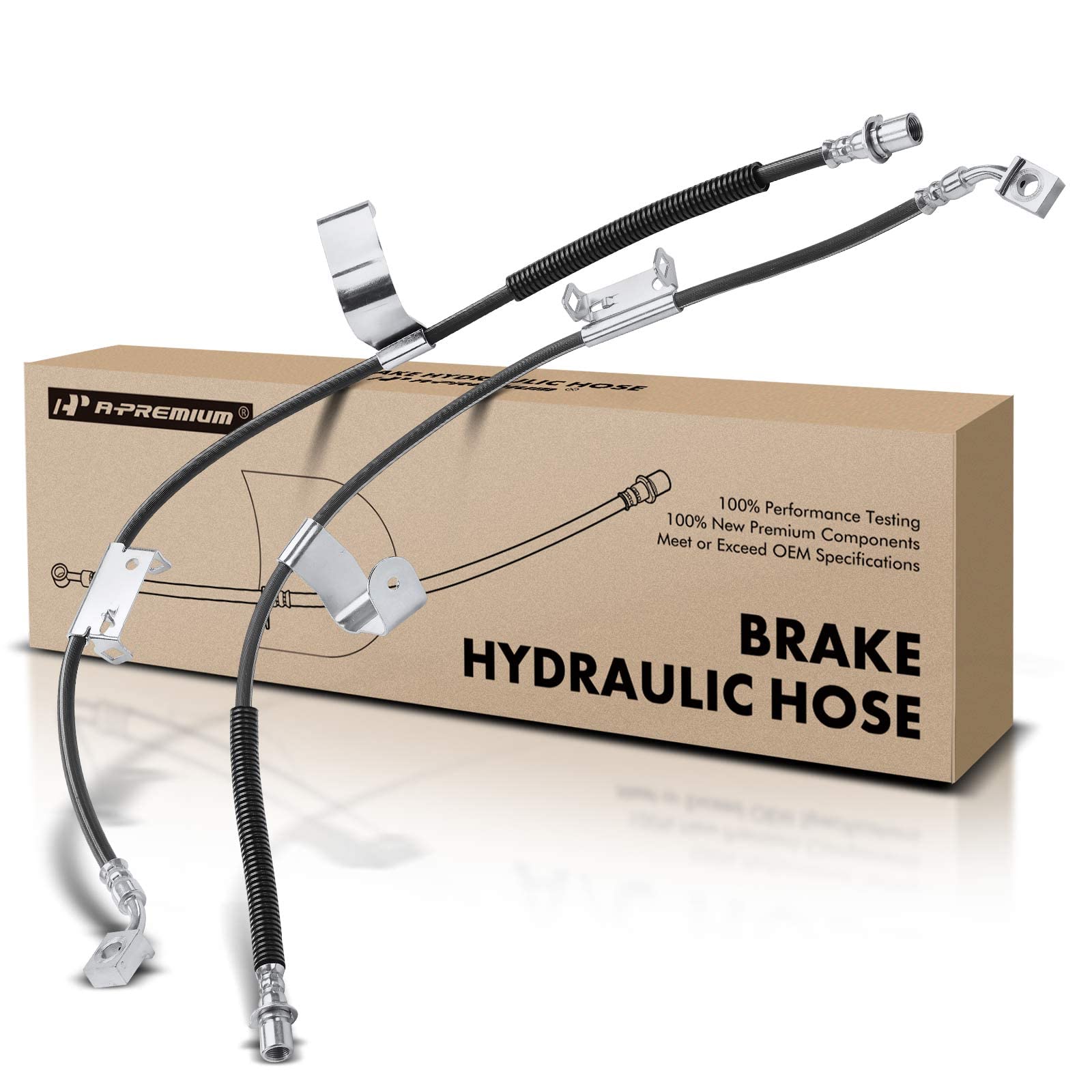 Amazon.com: A-Premium Front Brake Hydraulic Hoses Compatible with ...