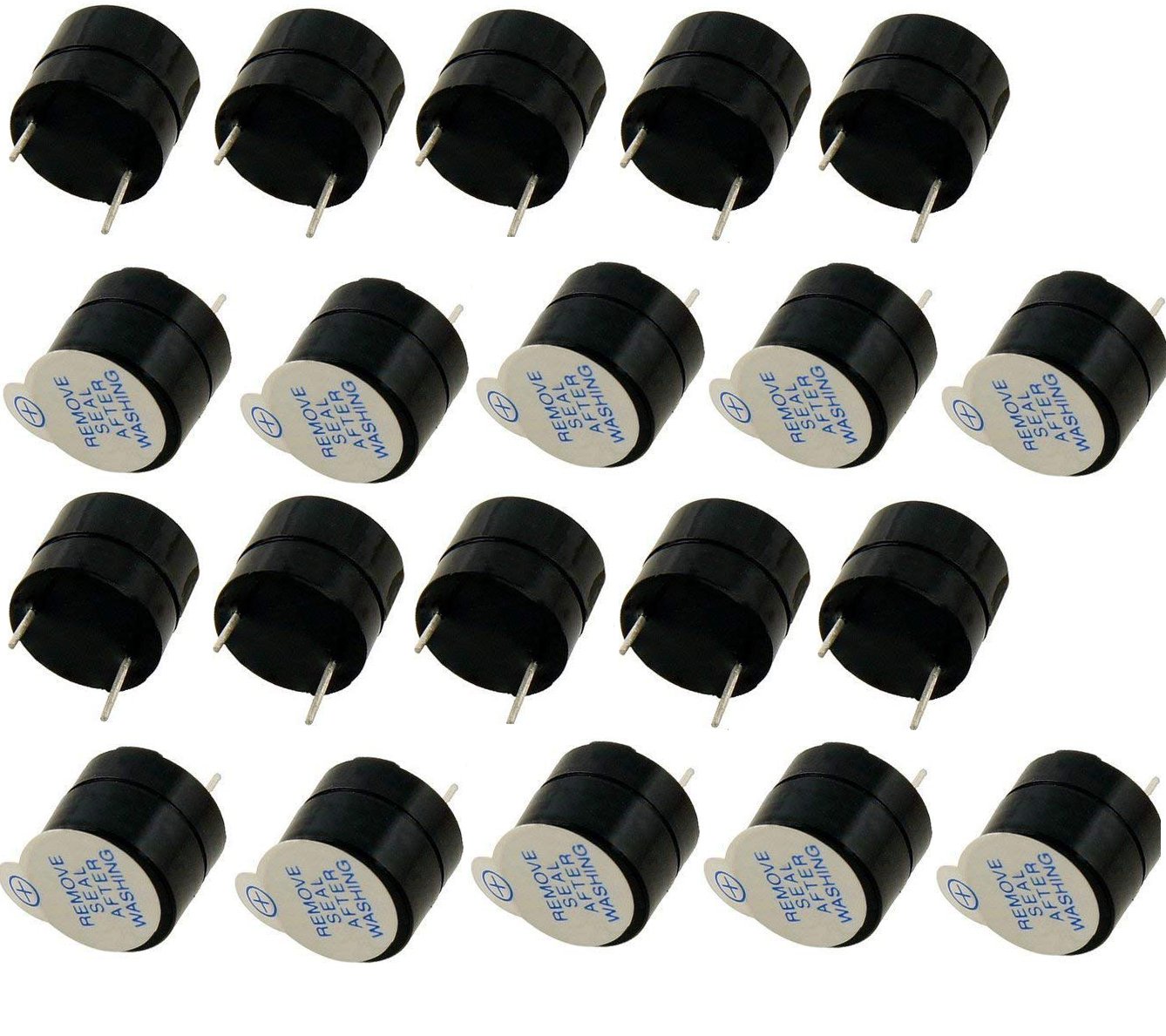 Amazon.com: YXQ 20Pcs Mirco Active Alarm Buzzer DC 5V 12 mm Dia 2 ...