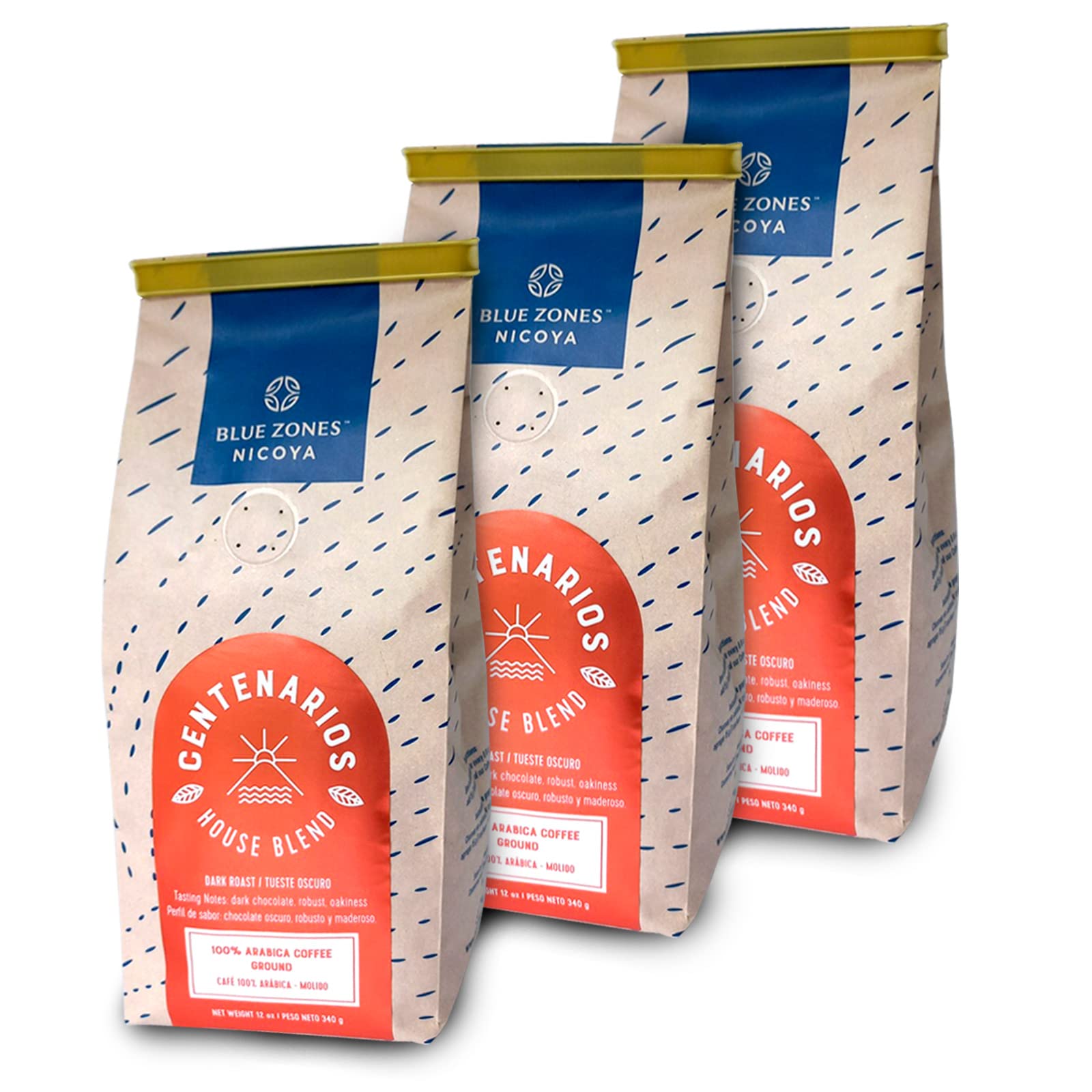 Amazon.com : Blue Zones Nicoya - Centenarios Ground Coffee - 100% ...