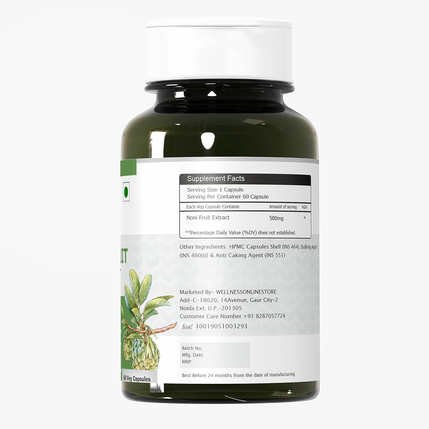Noni 60 cápsulas 1000 mg (60 cápsulas) sin OMG, sin gluten, morera ...