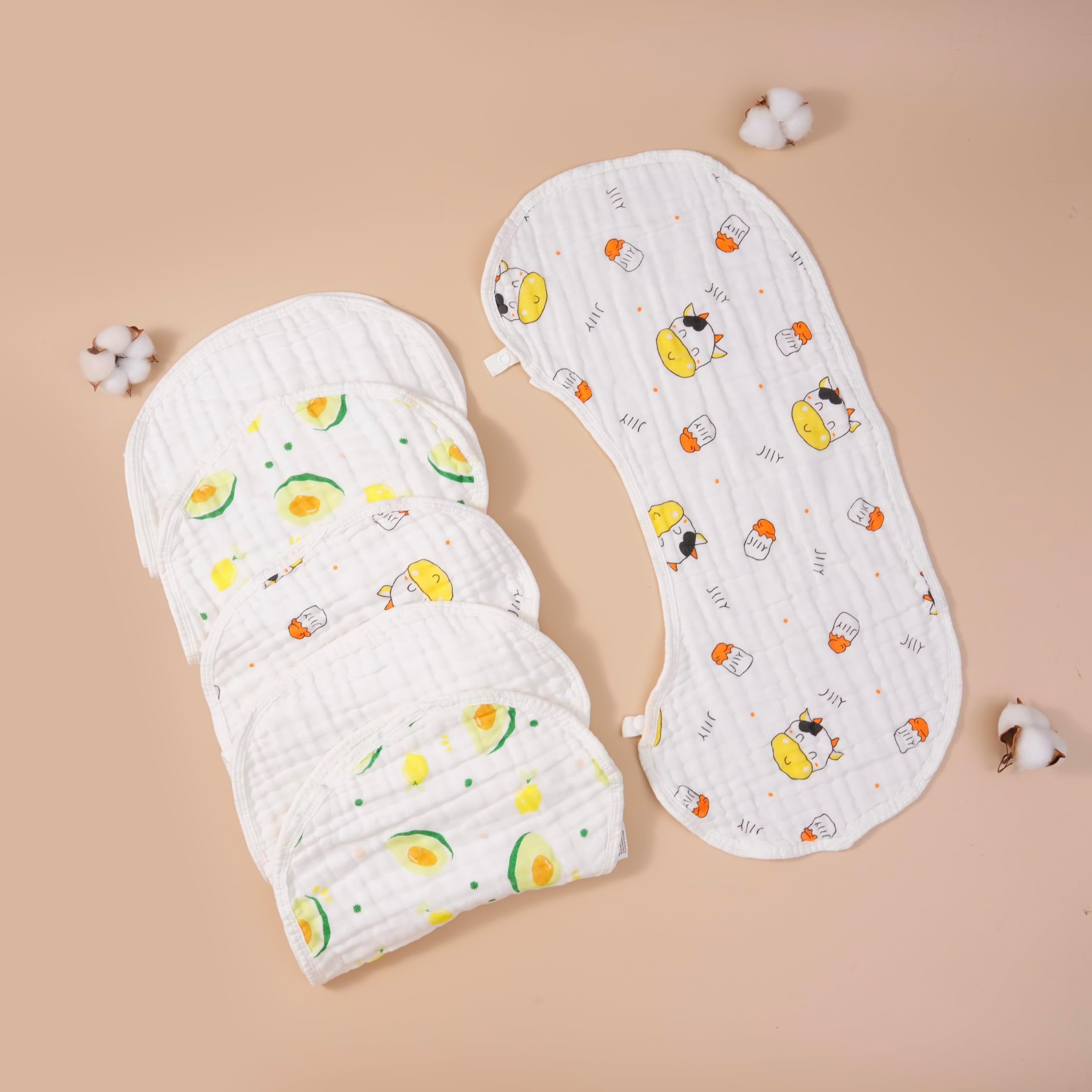 5-Pack Organic Burp Cloths for Baby Boys and Girls - Ultra Absorbent ...