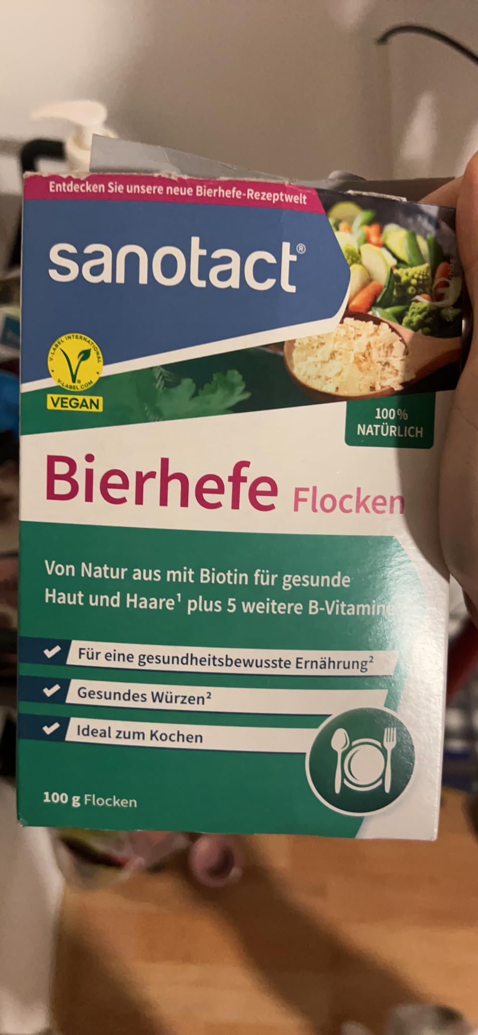 sanotact Bierhefe Flocken (100g) • 100% natürliche Bierhefeflocken ...