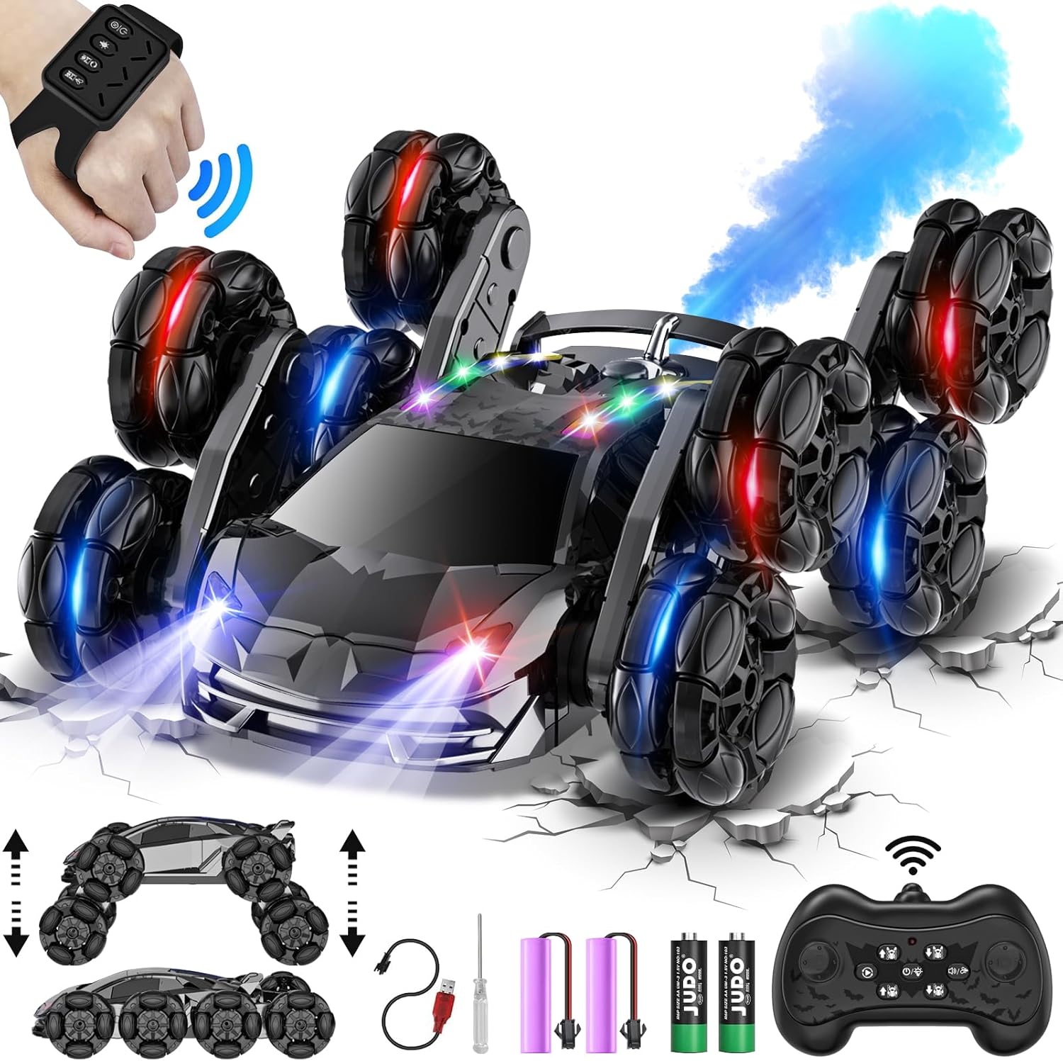 Amazon.com: OSIMILY 8WD Remote Control Car,2.4GHz Gesture Sensing RC ...