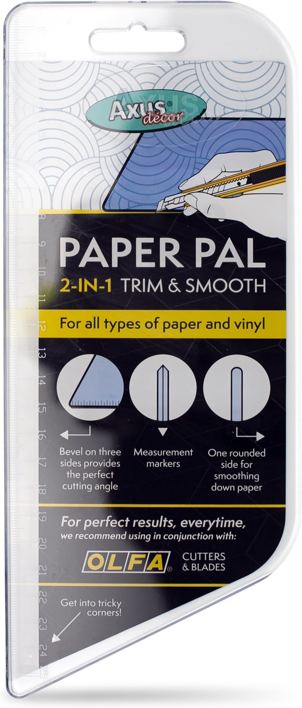 Axus Decor Paper Pal, 2 in 1 Multipurpose Tool, Precision Cutting and ...