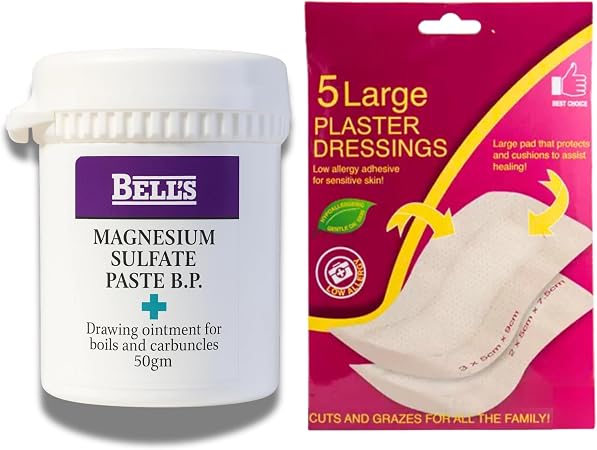 Magnesium Sulphate Paste 50g with 5 x Sterile Wound Dressings | Drawing ...