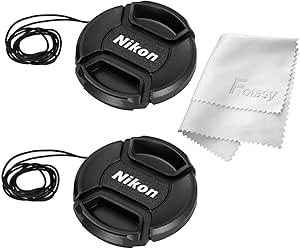 Amazon.com : Center Pinch Lens Cap for Nikon DSLR Lenses with 55mm Filter Diameter (2 Packs ...