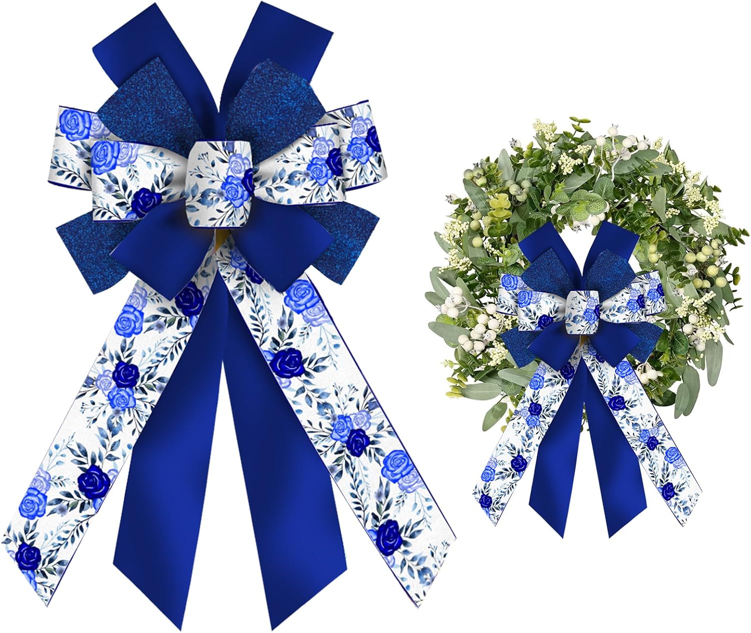 Amazon.com: ALIBBON Large Spring Bows for Wreaths, Spring Wreath Bows ...