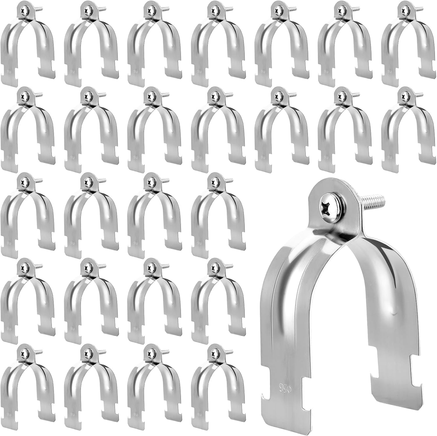 Landhoow 25 Set EMT Pipe Universal Strut Clamps 304 Stainless Steel ...